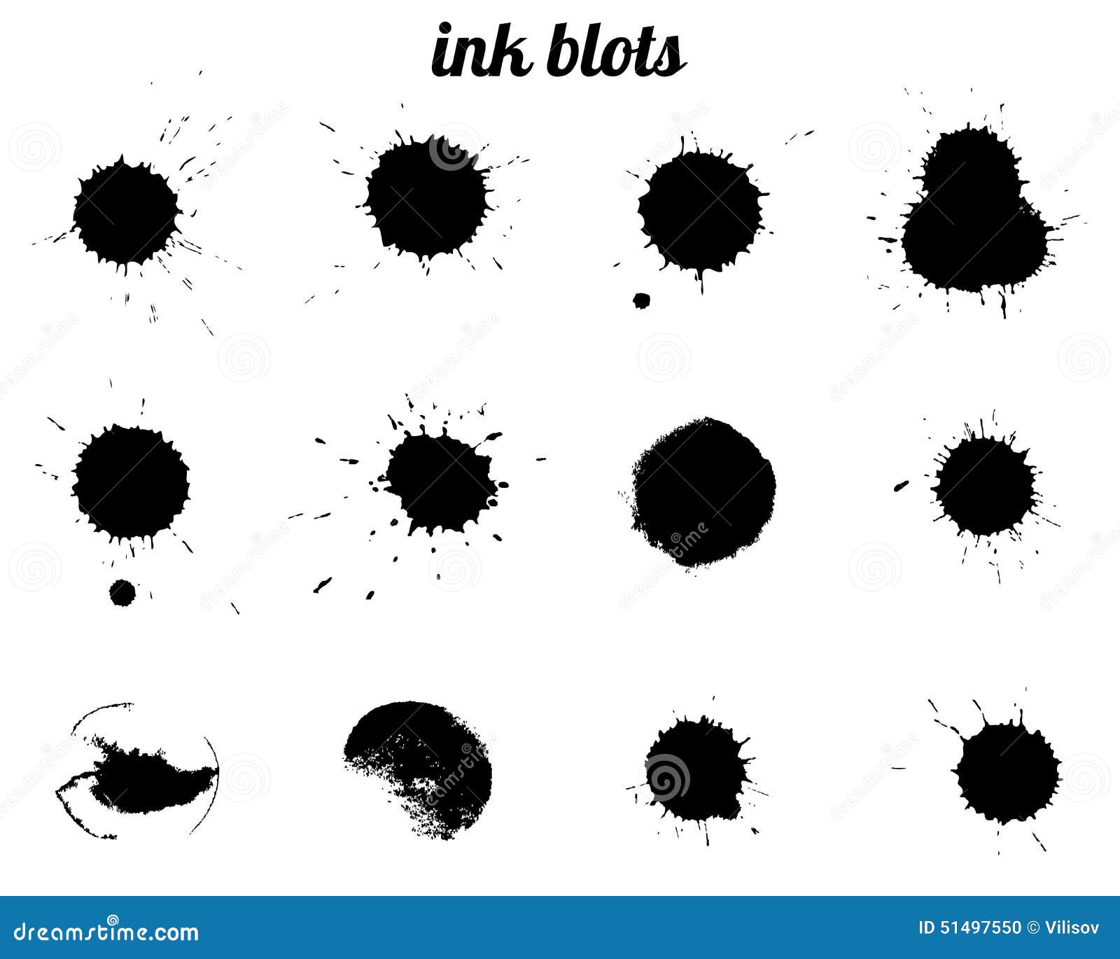 Ink splatter stock vector. Illustration of messy, element - 51497550