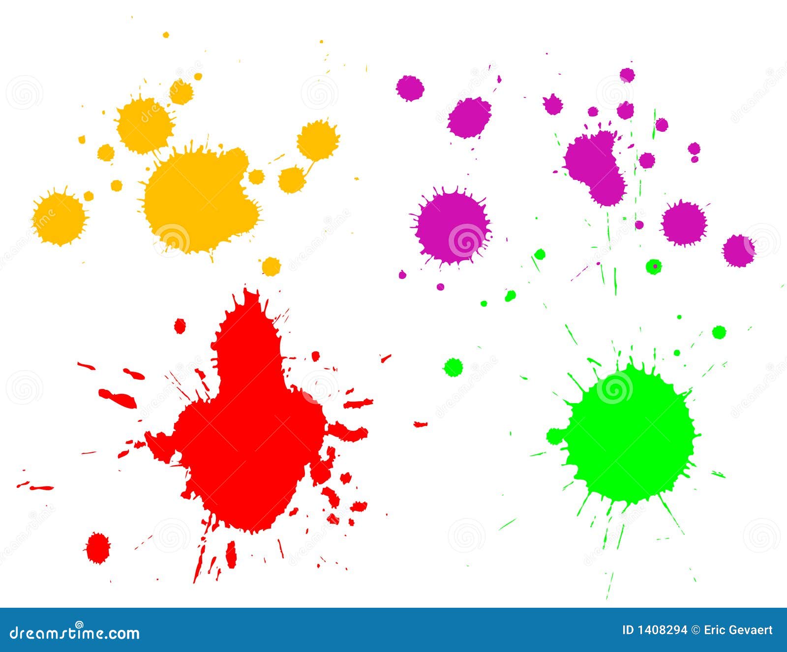 Ink splatters stock vector. Illustration of abstract, spill - 1408294