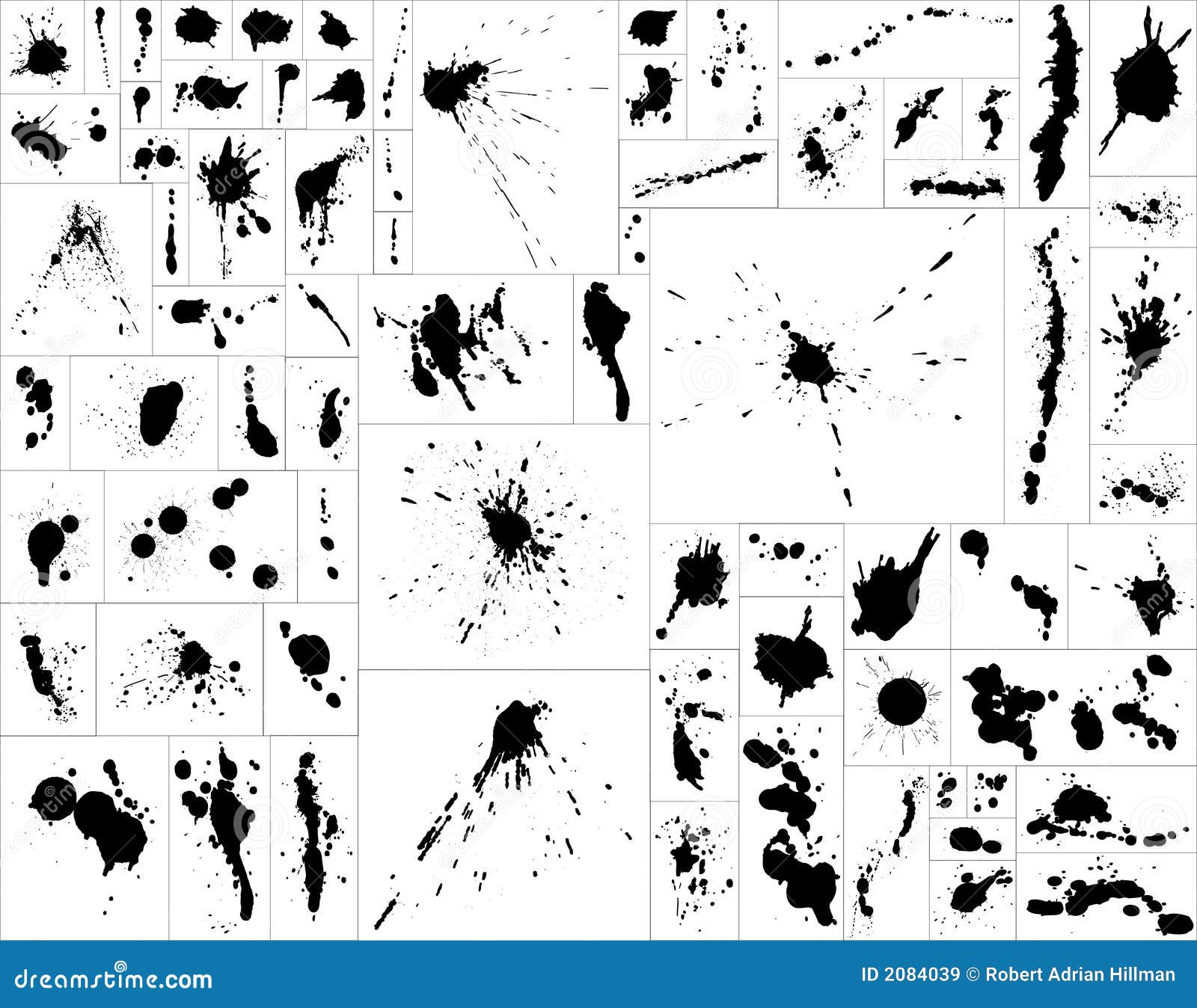 Ink splatters stock vector. Illustration of blotch, stain - 2084039