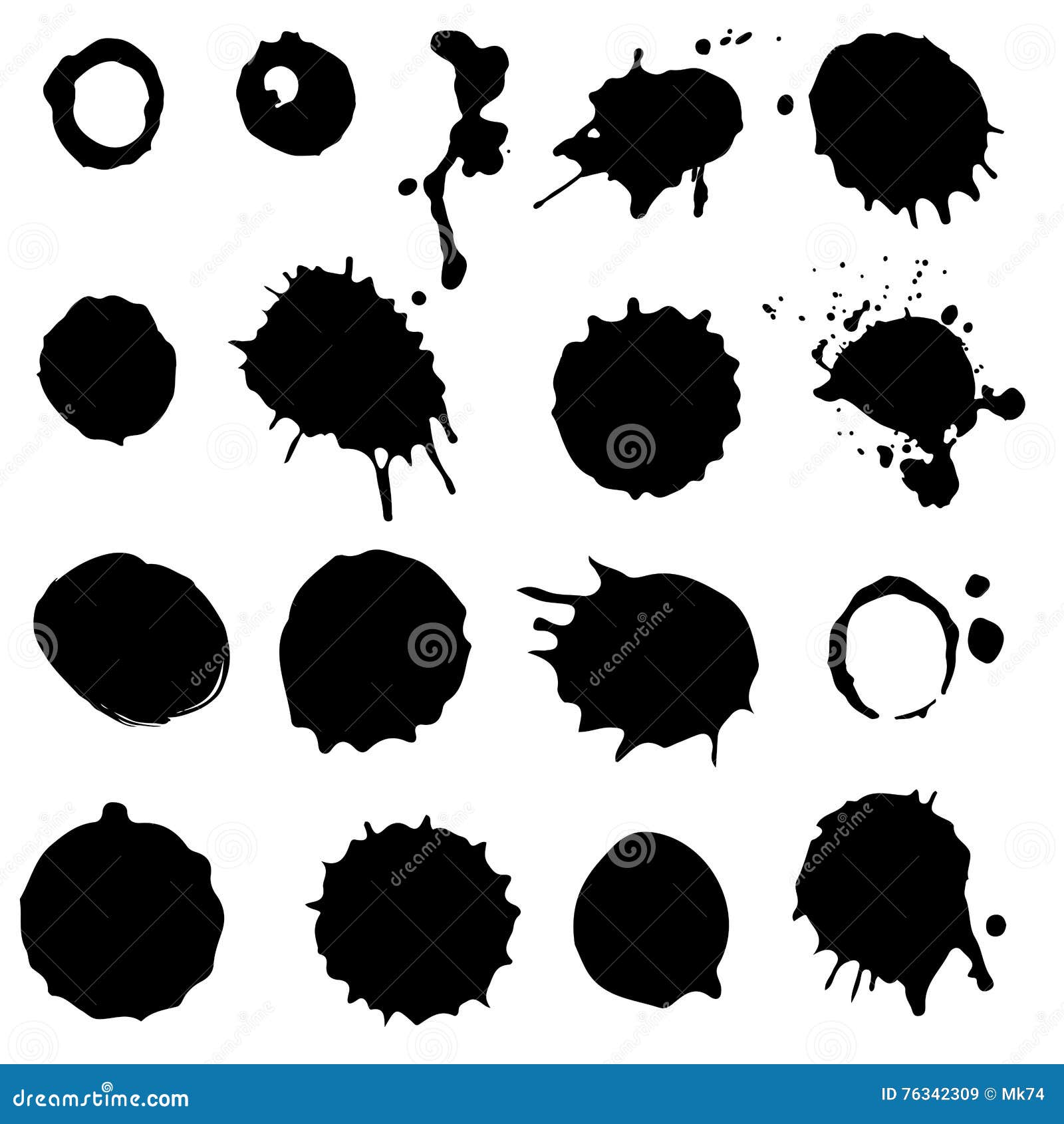 Ink Splatters Collection - Vector Stock Vector - Illustration of splash ...