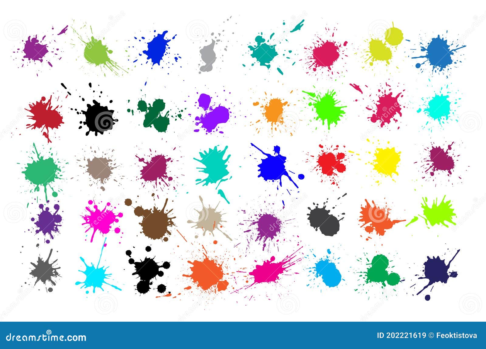 Grunge Splatters Abstract Ink Splashe Text Banners Stock Vector ...