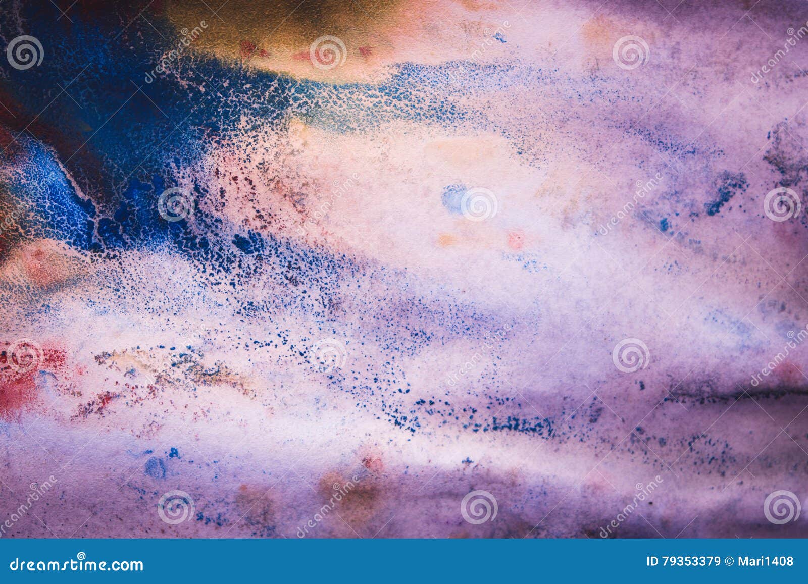 Ink Spots of Different Colors on a White Wet Paper Stock Image - Image ...