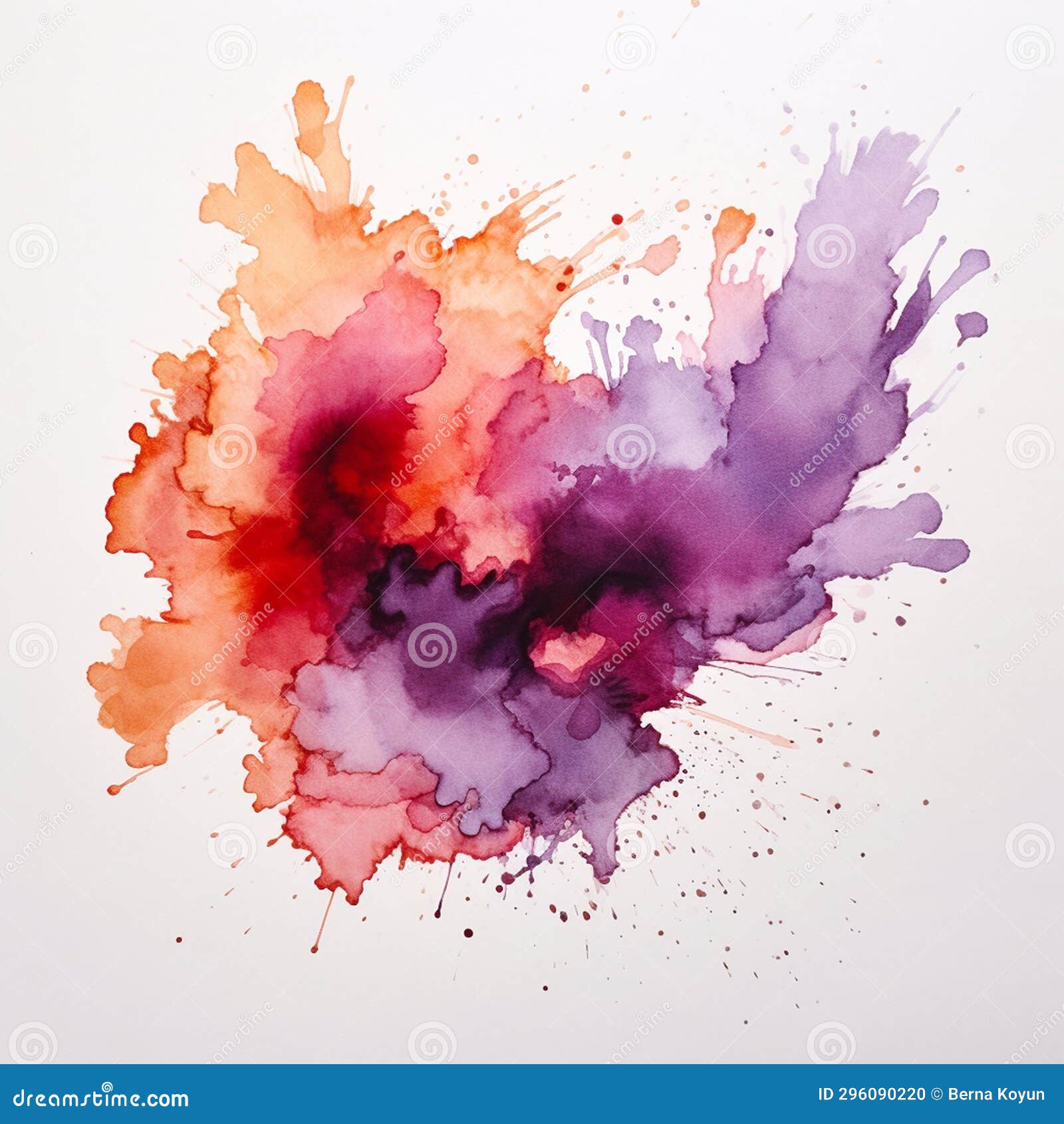 Ink Spots on Dripping Paint with Splatted Paint Stock Illustration ...
