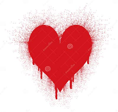 Ink Spray in heart Shape stock illustration. Illustration of heart ...