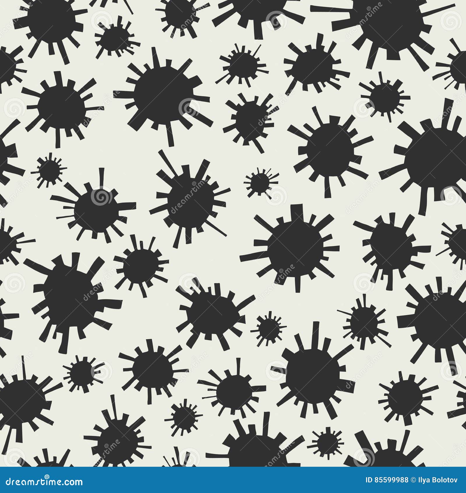 Ink stains pattern. stock vector. Illustration of textile - 85599988