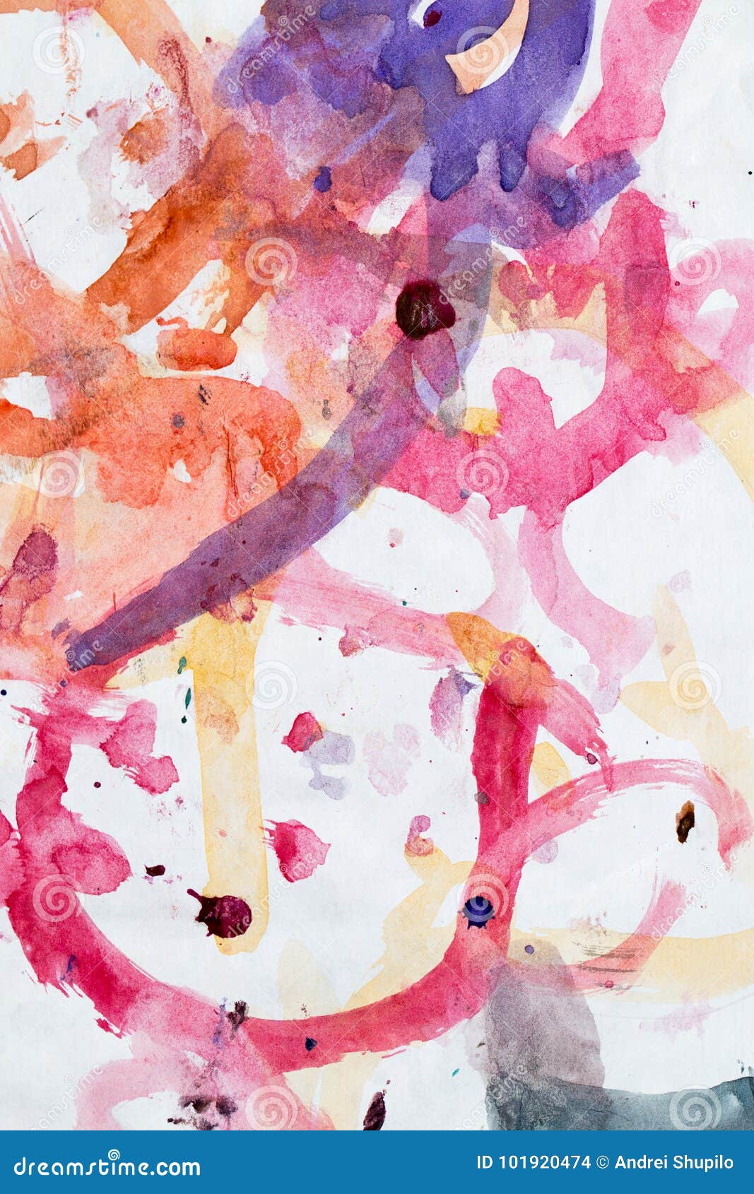 Ink stains on white paper stock illustration. Illustration of grunge ...