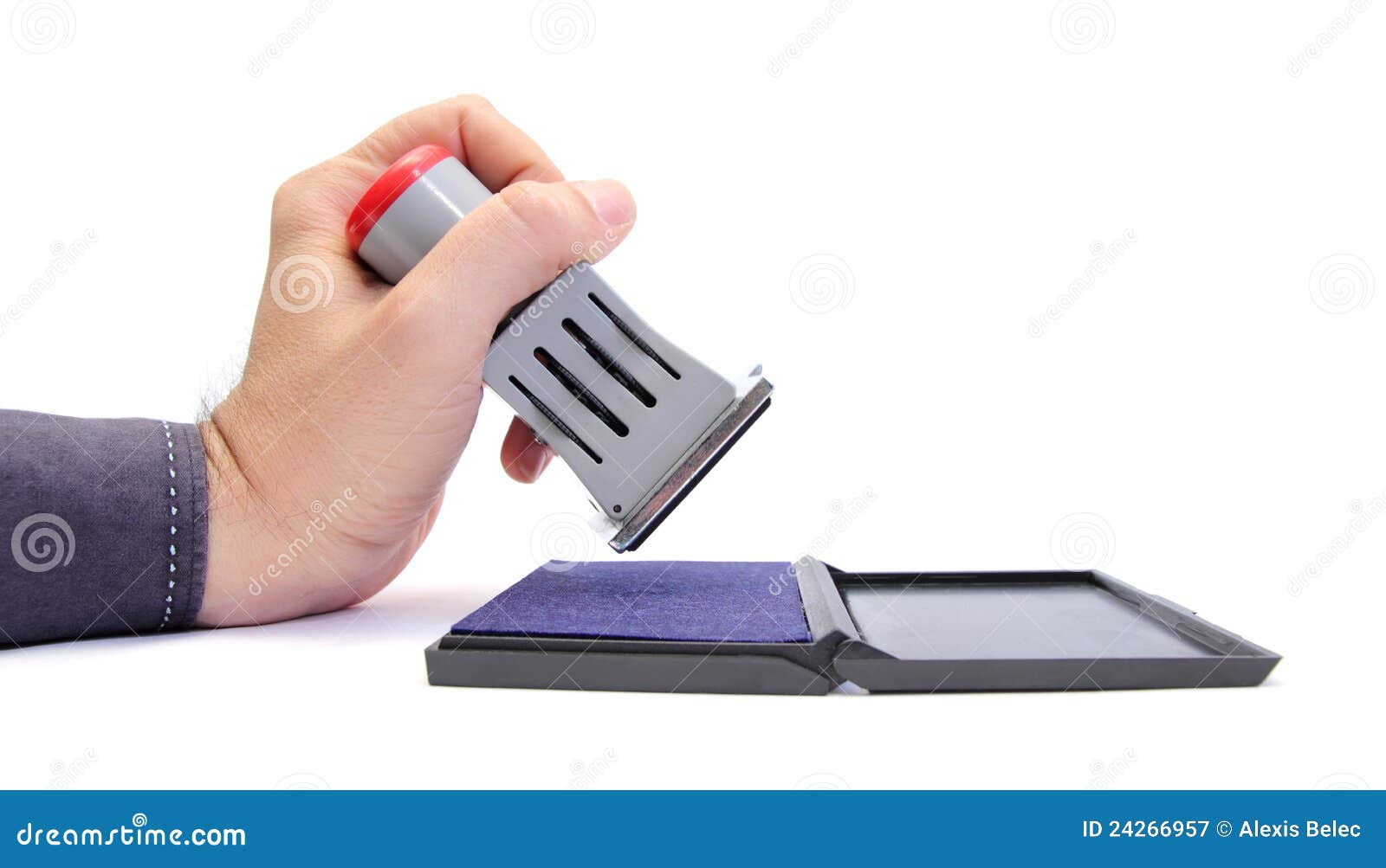Ink stamper stock image. Image of equipment, hand, print - 24266957