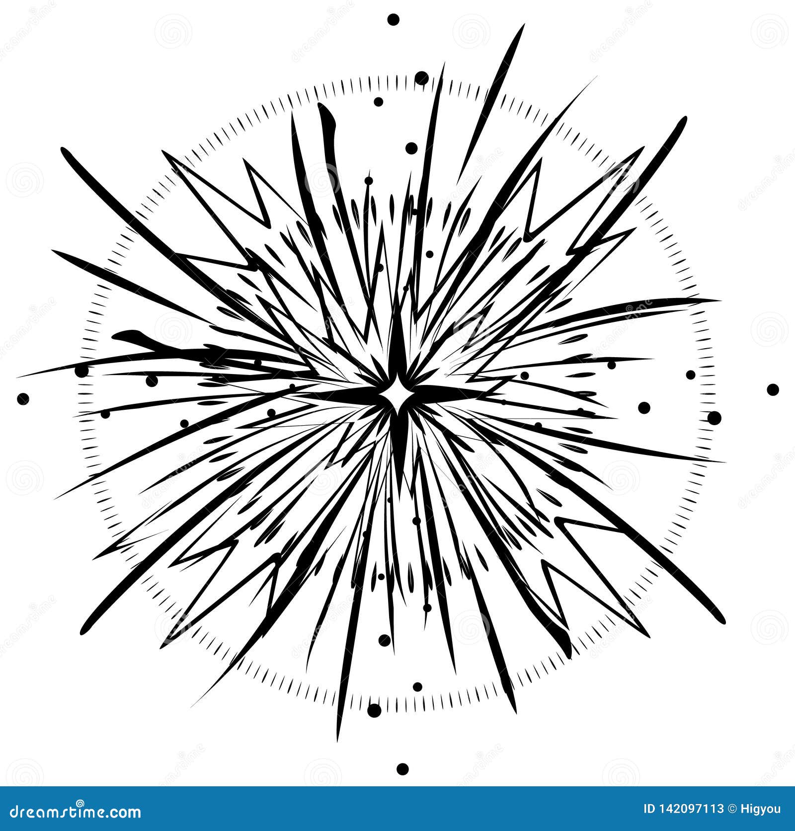Ink Star Splash Abstract stock vector. Illustration of cutout - 142097113
