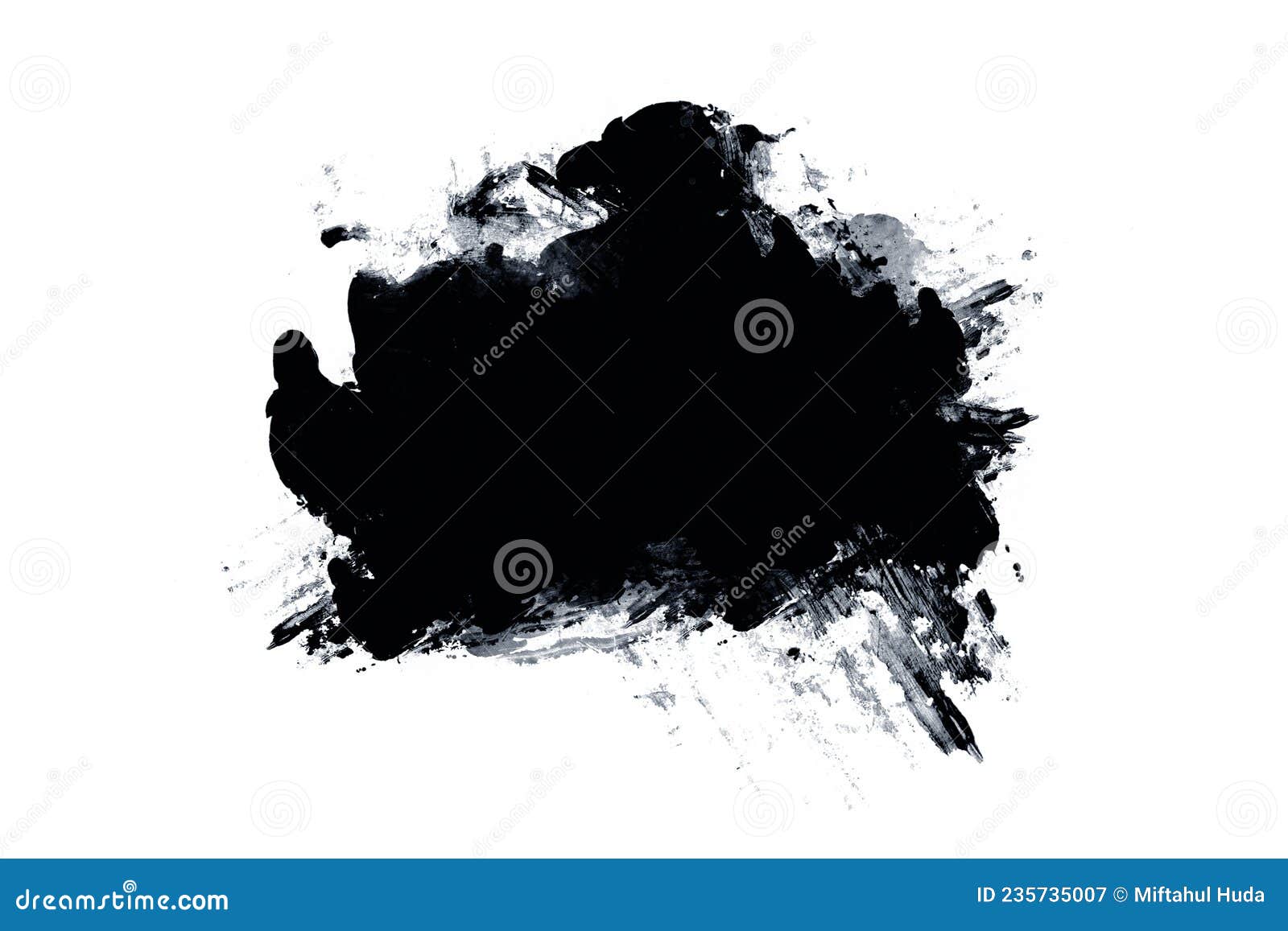 Ink Stroke Element Collection in Black. Stock Illustration ...
