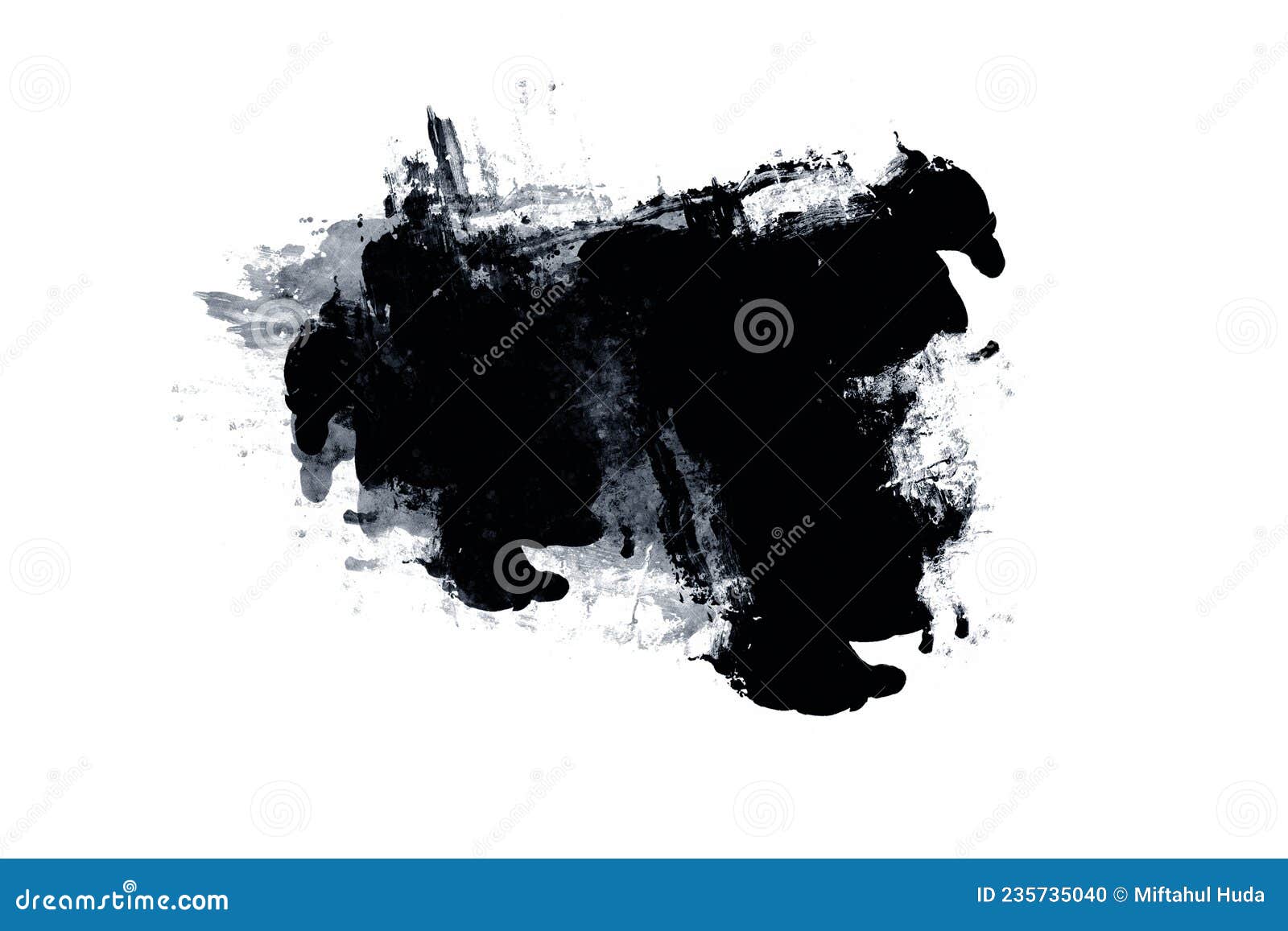 Ink Stroke Element Collection in Black. Stock Illustration ...