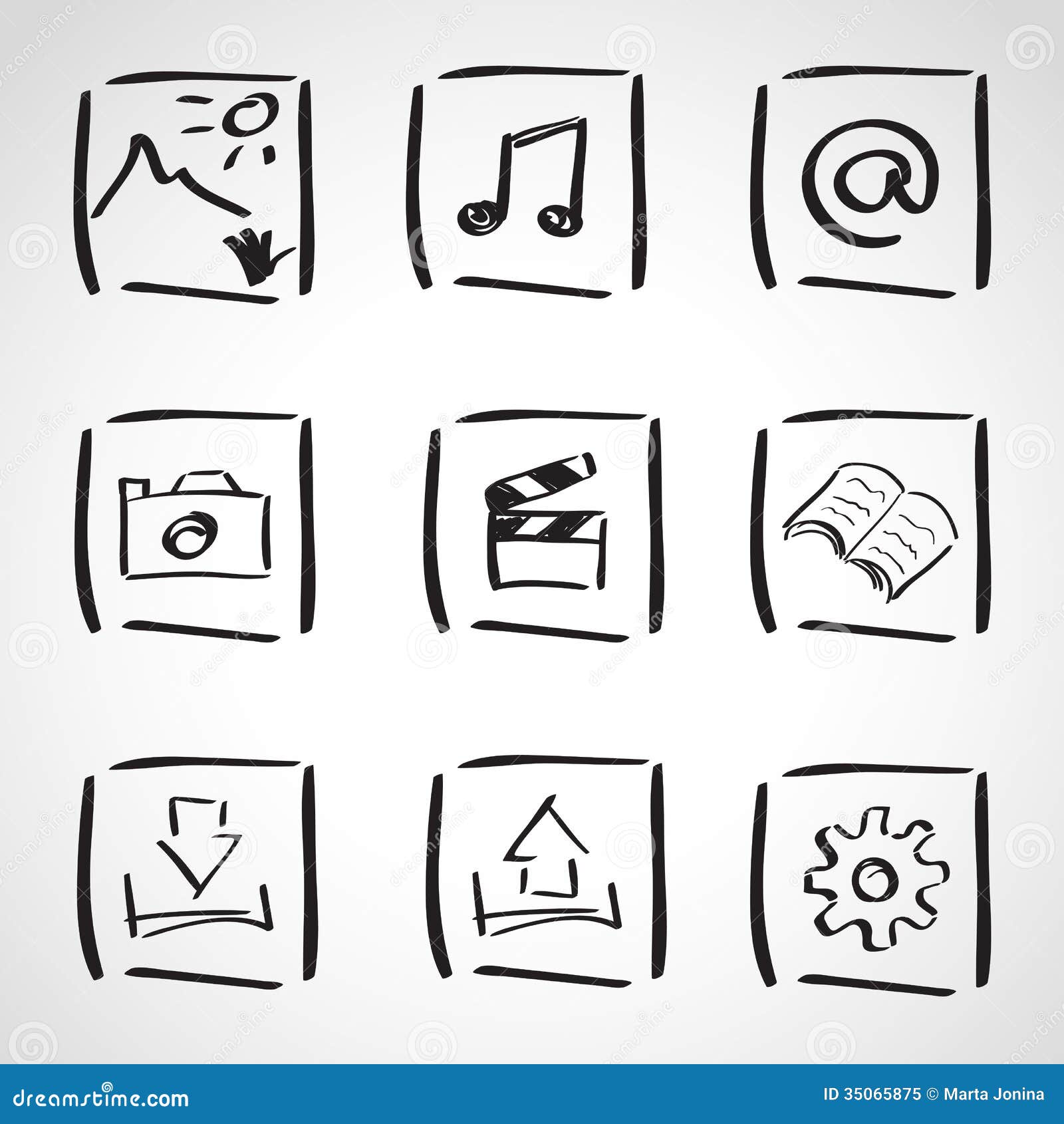 Ink Style Sketch Set - Computer Icons Stock Vector - Illustration of ...