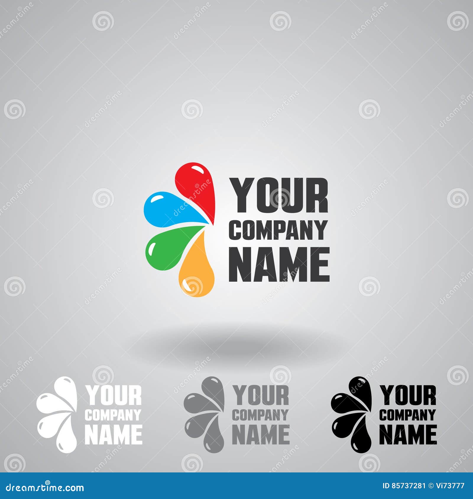 Ink Symbol, Printing Company Logo, Colored Drop Stock Vector ...