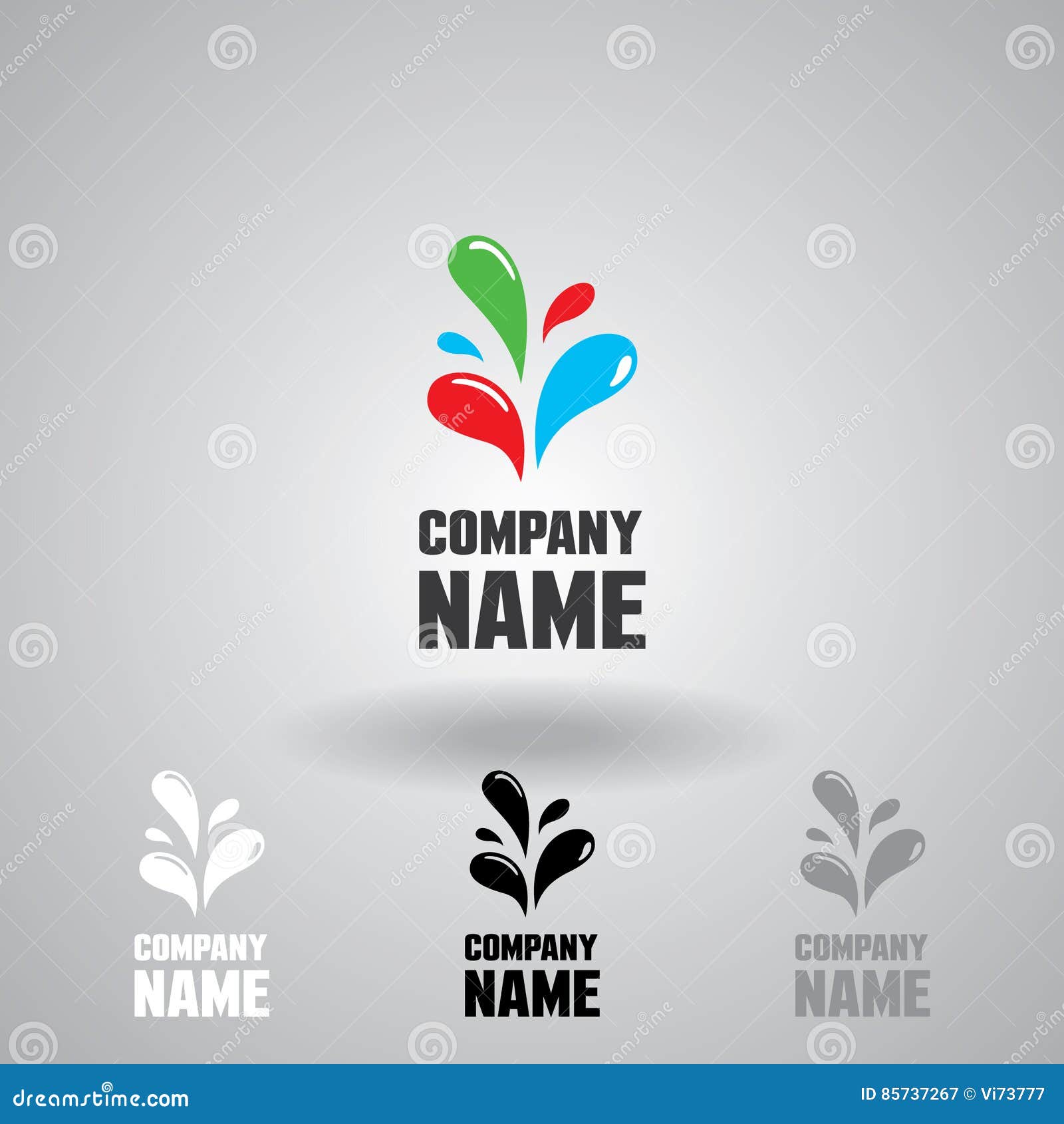 Ink Symbol, Printing Company Logo, Colored Drop Stock Vector ...