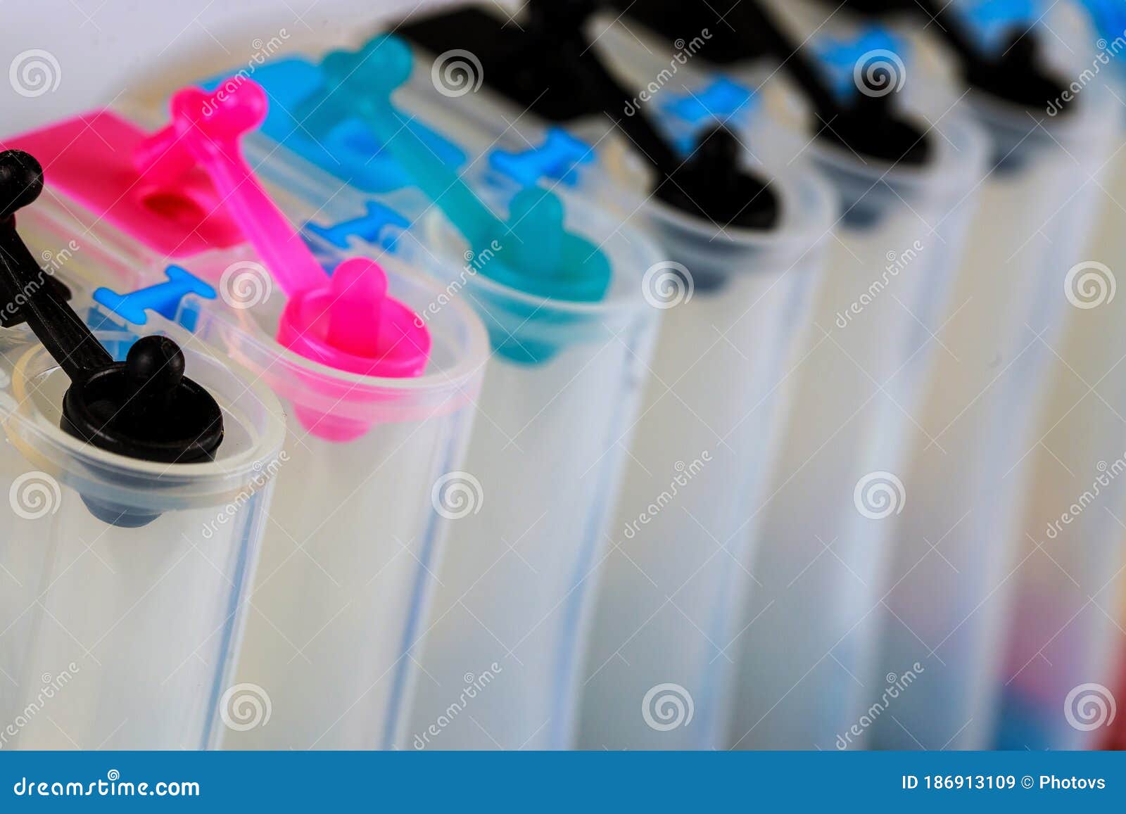 Ink Tank Refill Inkjet Printer Selective Focus Stock Image - Image of ...