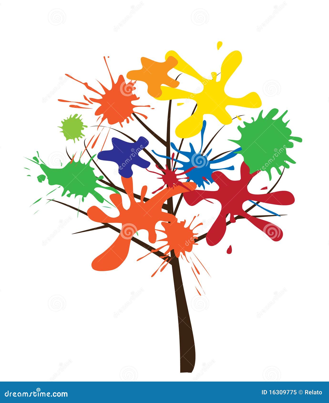Ink tree stock vector. Illustration of inky, liquid, decorative - 16309775