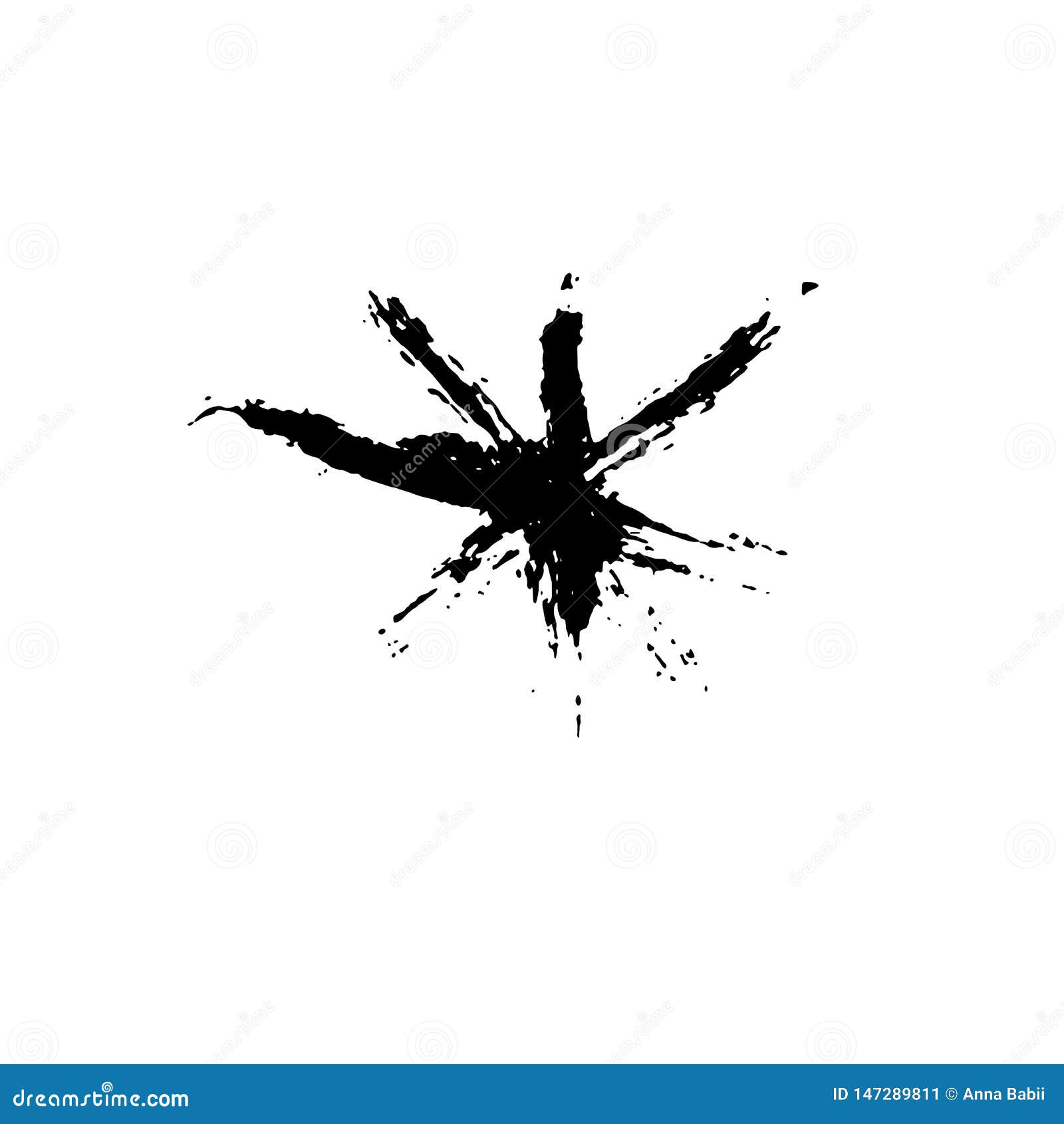 Ink Vector Brush Stroke Star. Vector Illustration. Grunge Texture ... Ink Vector Brush Stroke Star. Vector Illustration. Grunge Texture ...