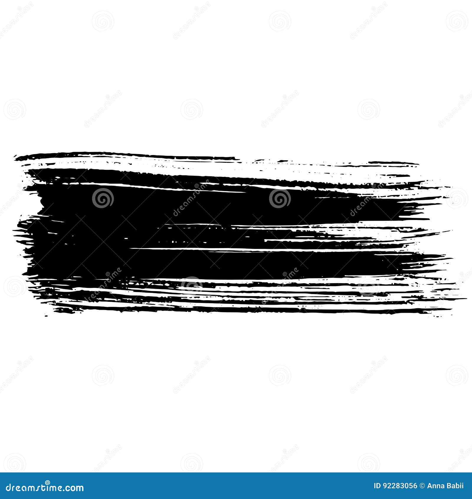 Ink Vector Brush Strokes. Vector Illustration. Grunge Hand Drawn ...