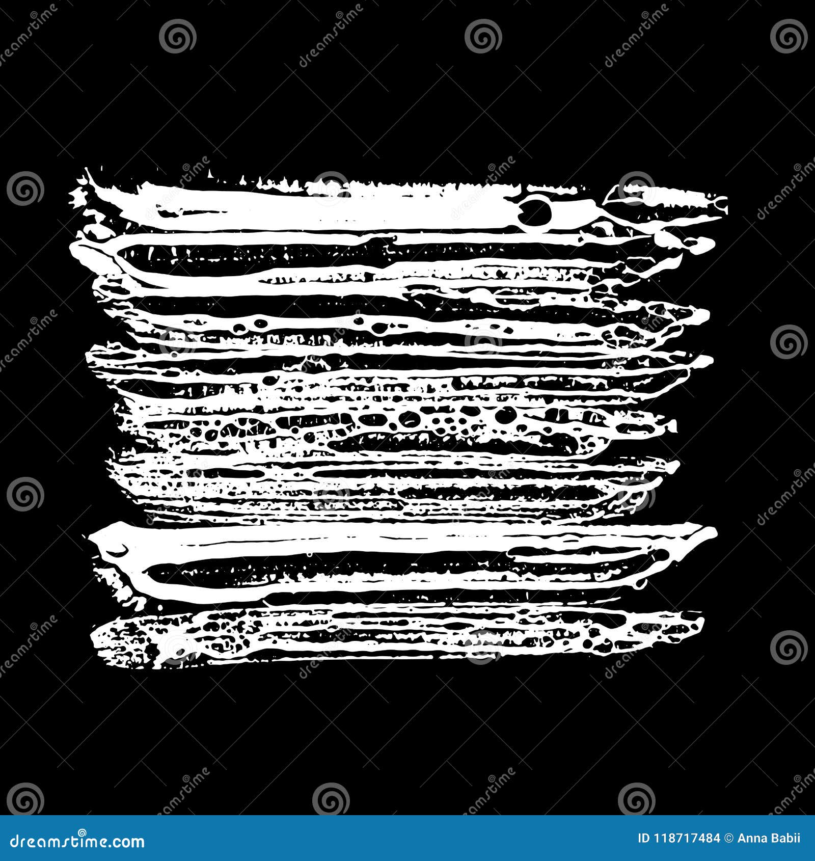 Ink Vector Sponge Brushes. Vector Illustration. Grunge Hand Drawn ...