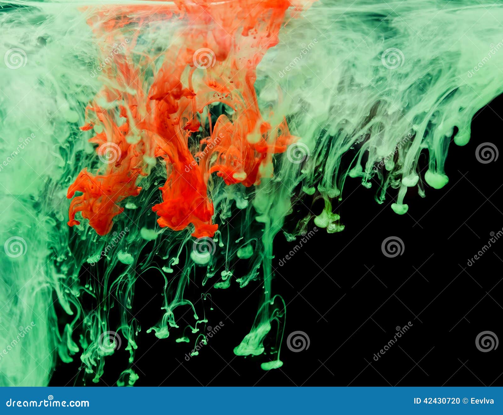 Ink in water. stock photo. Image of background, curve - 42430720