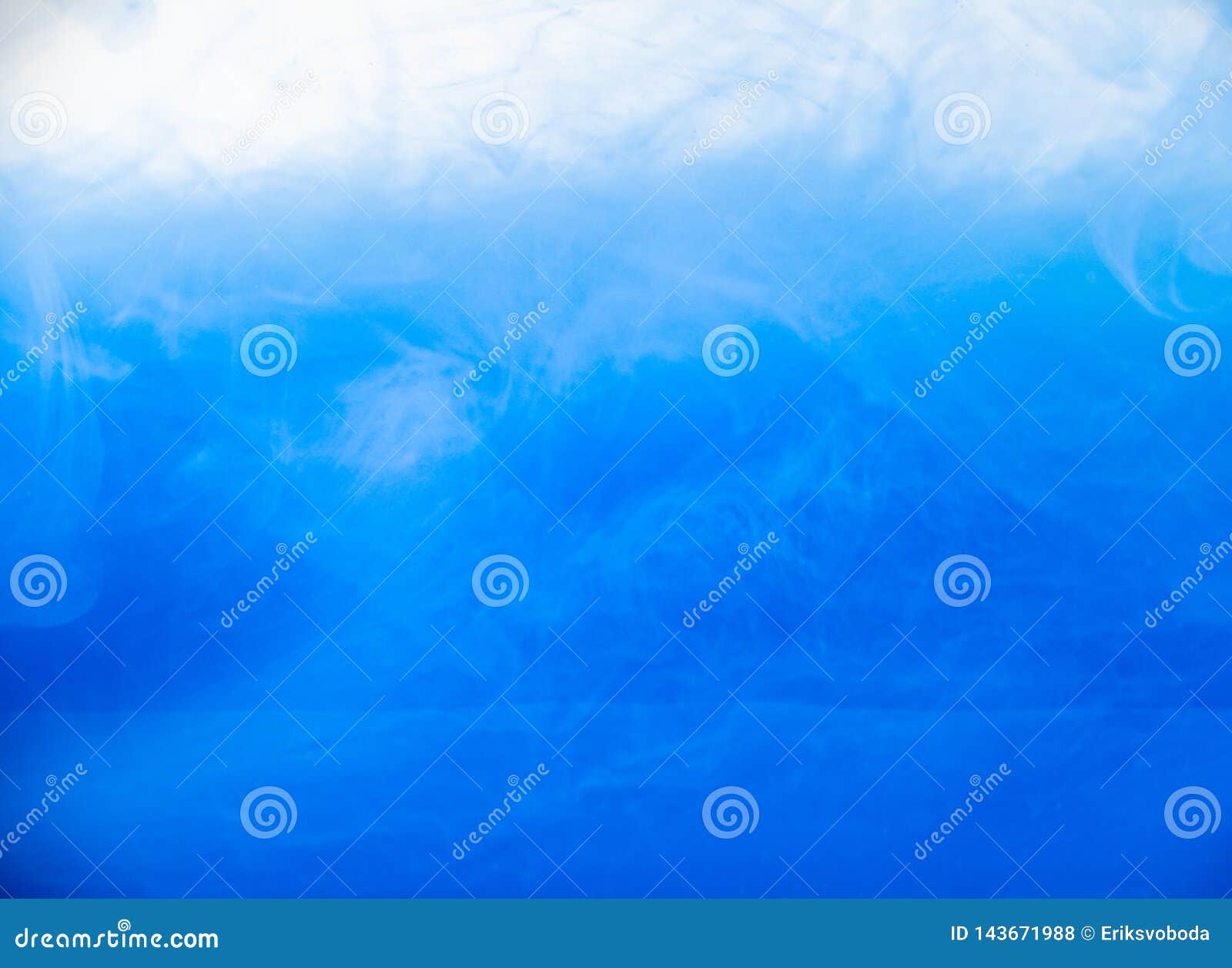 Ink in Water, Close Up. Abstract Background. Blue Paint Dissolving into ...