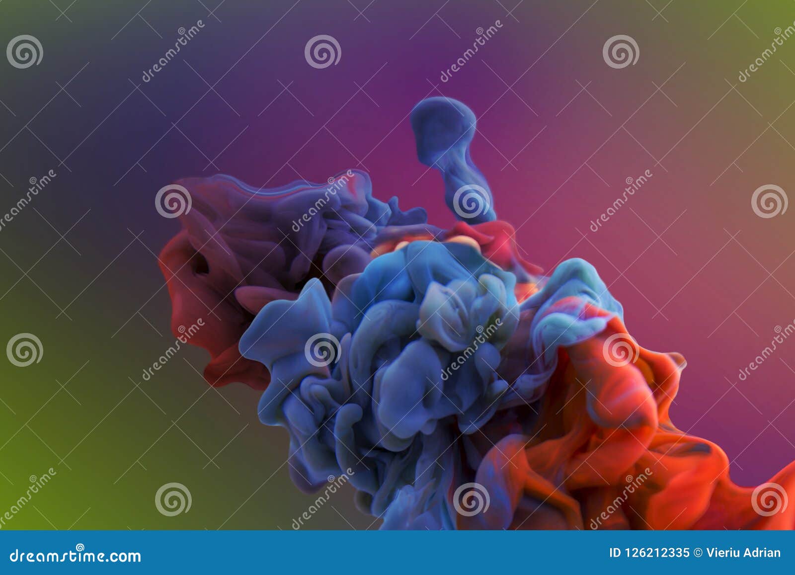 Ink in Water Multicolor Abstract Background Texture Stock Image - Image ...
