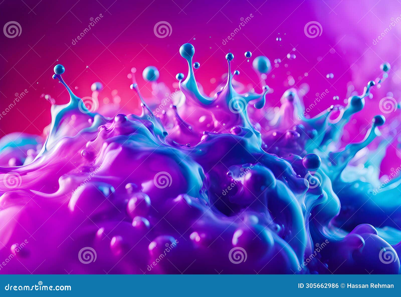 Ink Water Shot. Neon Smoke Cloud Stock Illustration - Illustration of ...
