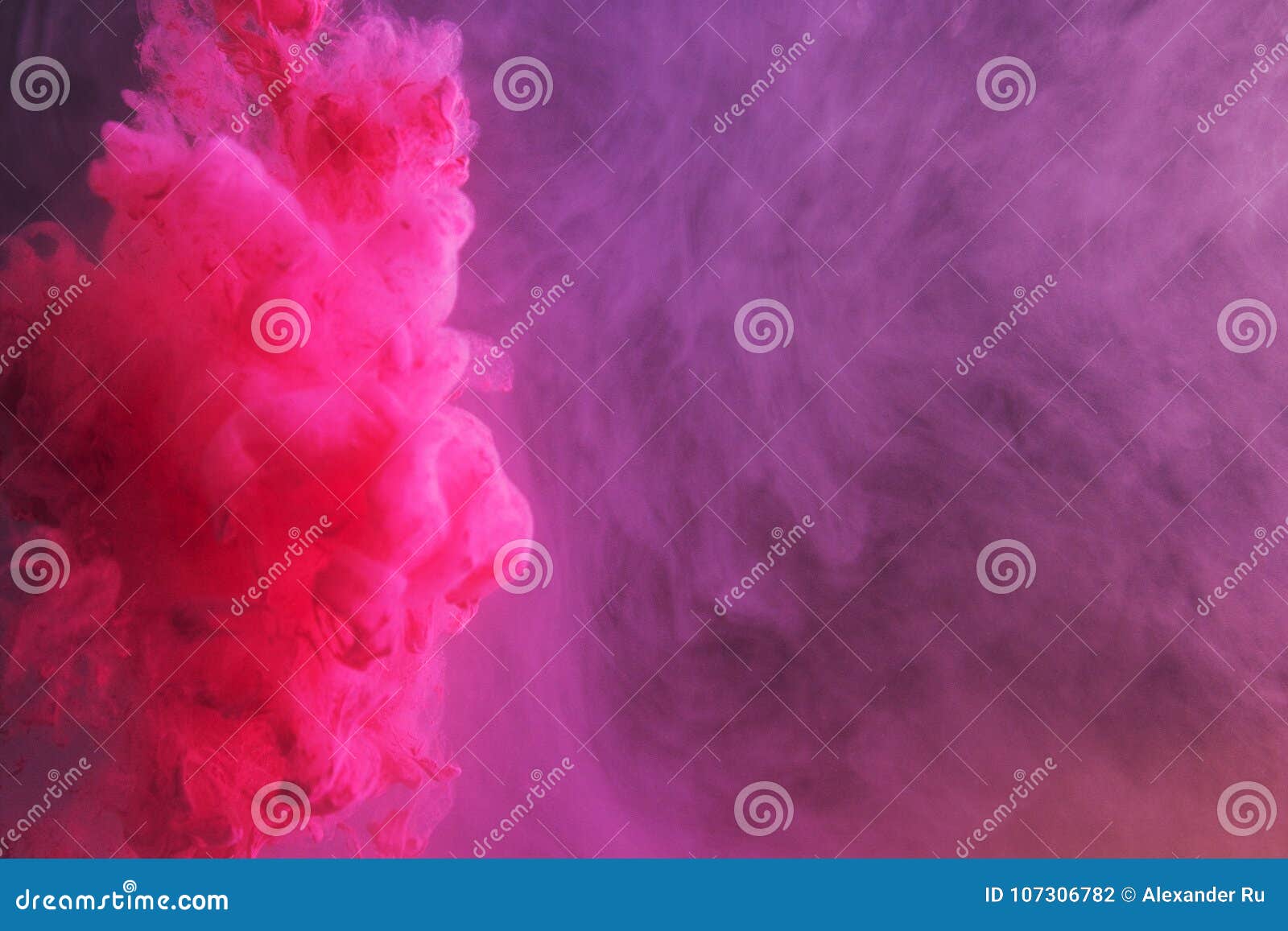 Ink in Water. Ink Swirling in Water. Ink in Water Isolated. Pink Ink in ...
