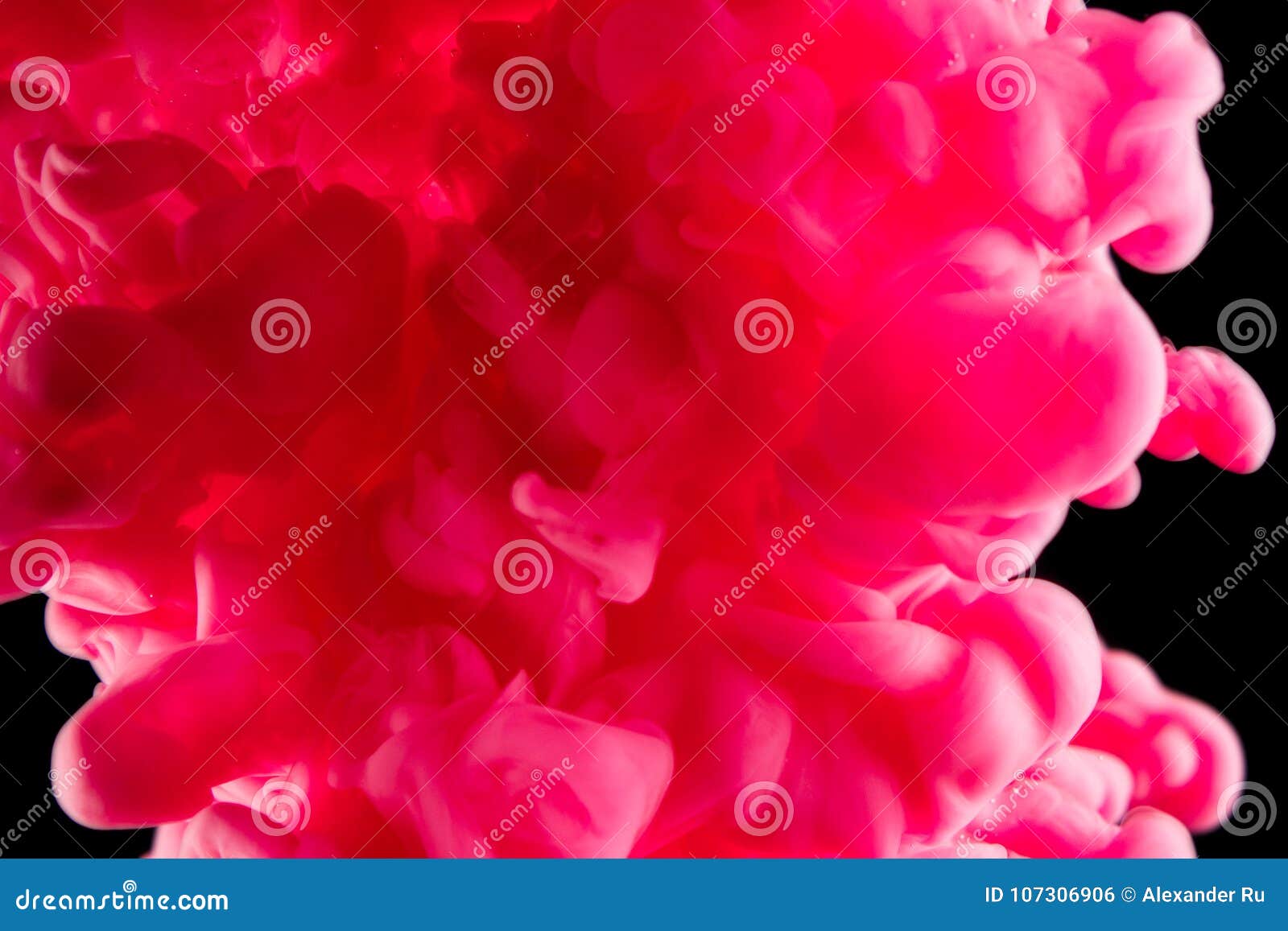 Ink in Water. Ink Swirling in Water. Ink in Water Isolated. Pink Ink in ...
