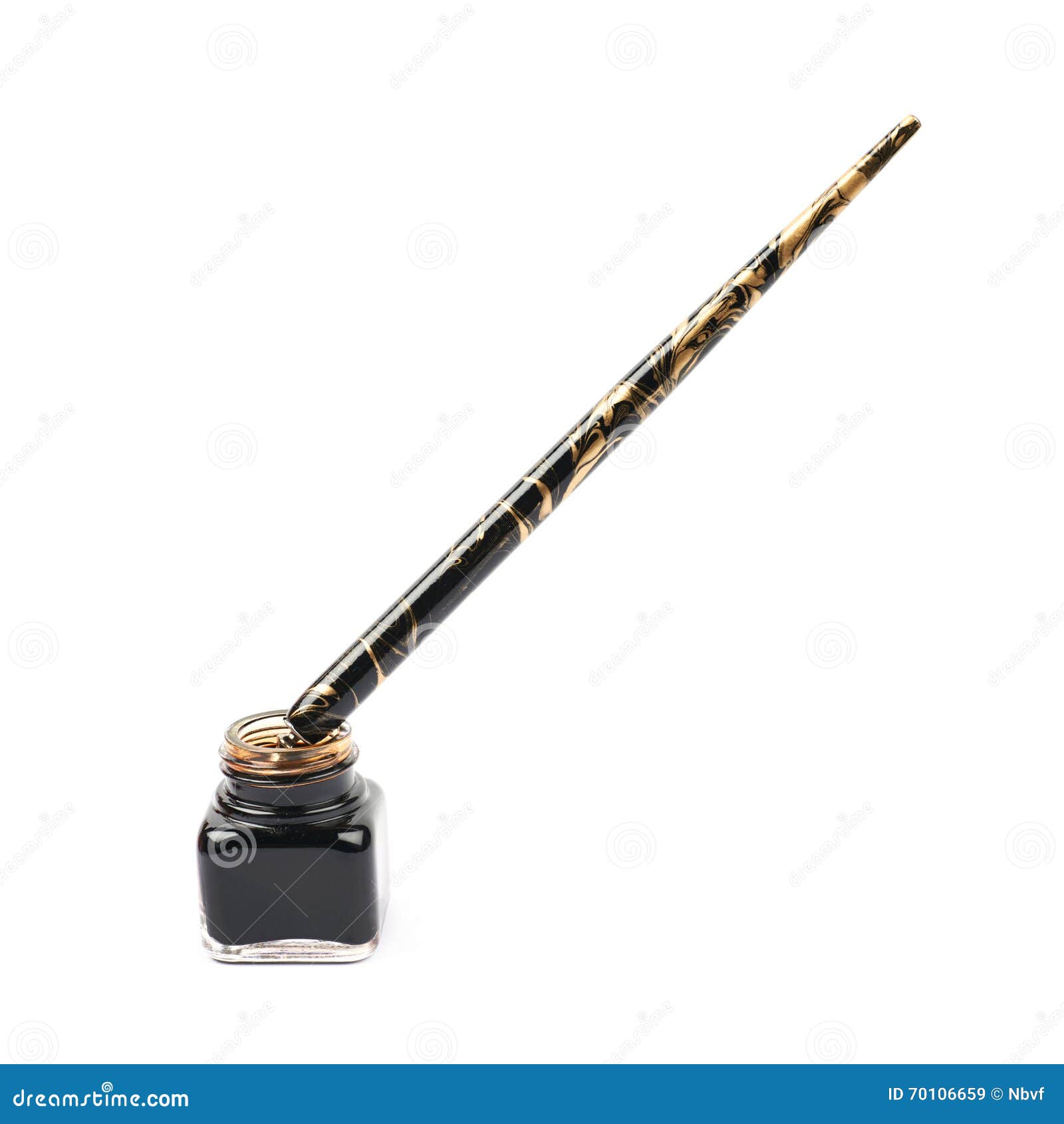 Ink Writing Tools Composition Isolated Stock Image - Image of tool ...