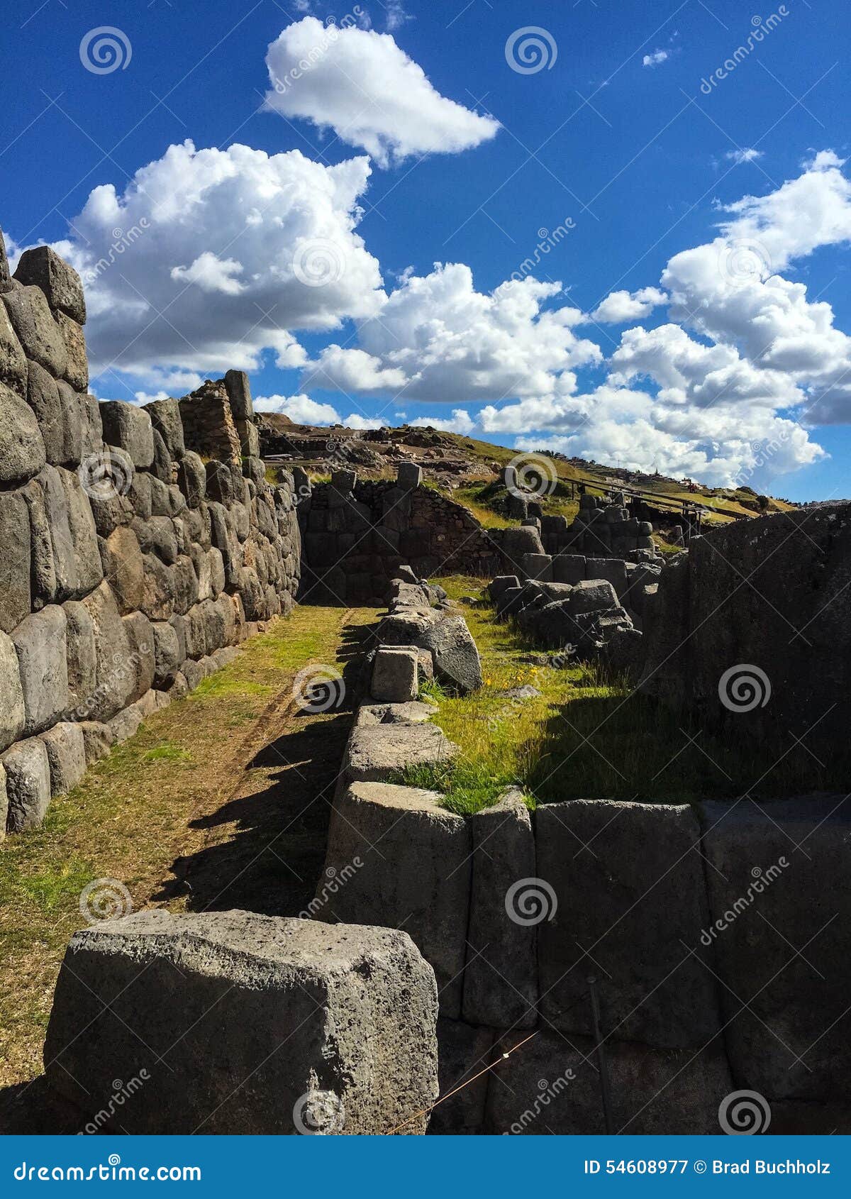 Inka stonewalls near Cusco stock image. Image of building - 54608977