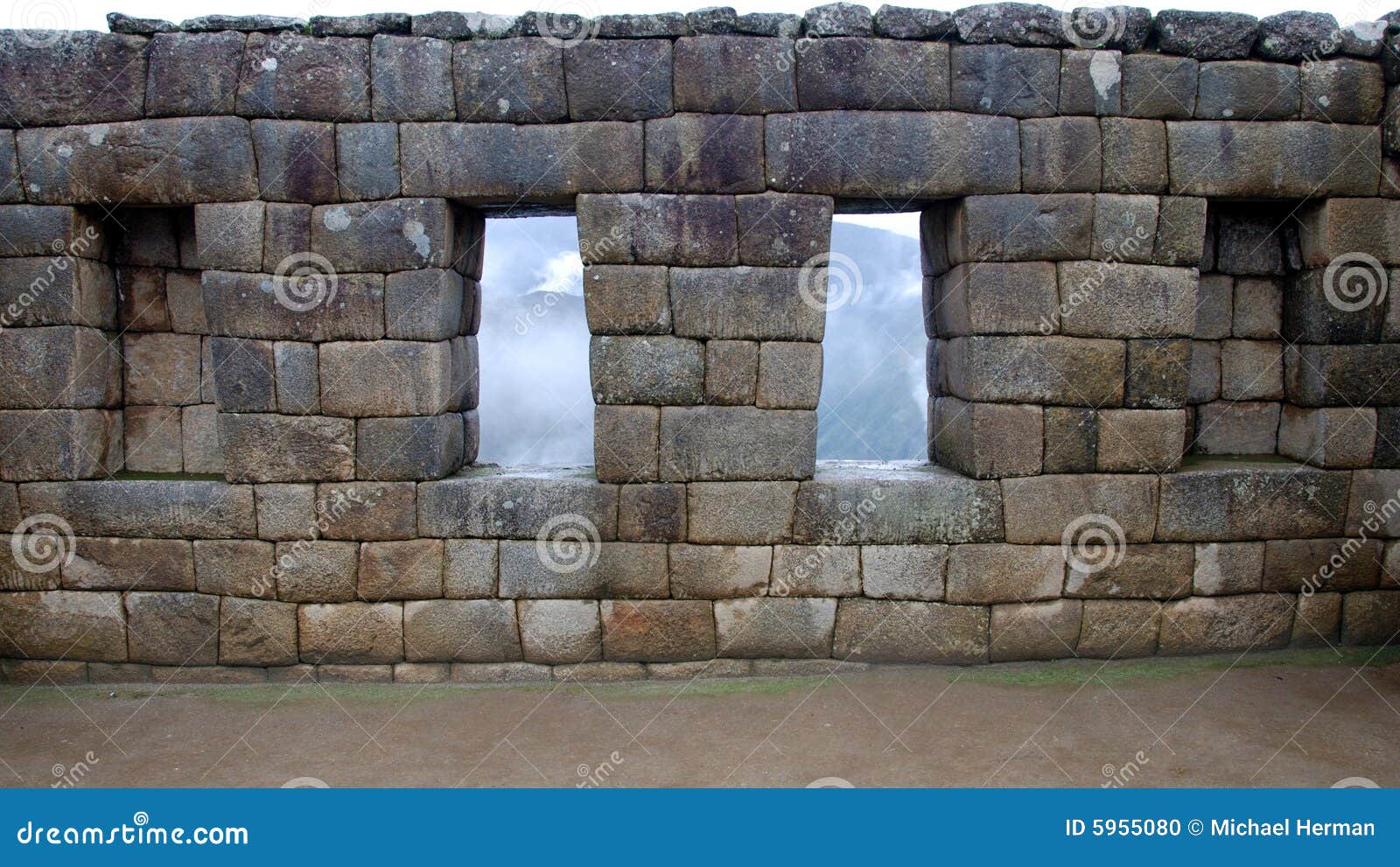 Inka Wall at Manchu Picchu stock photo. Image of walls - 5955080