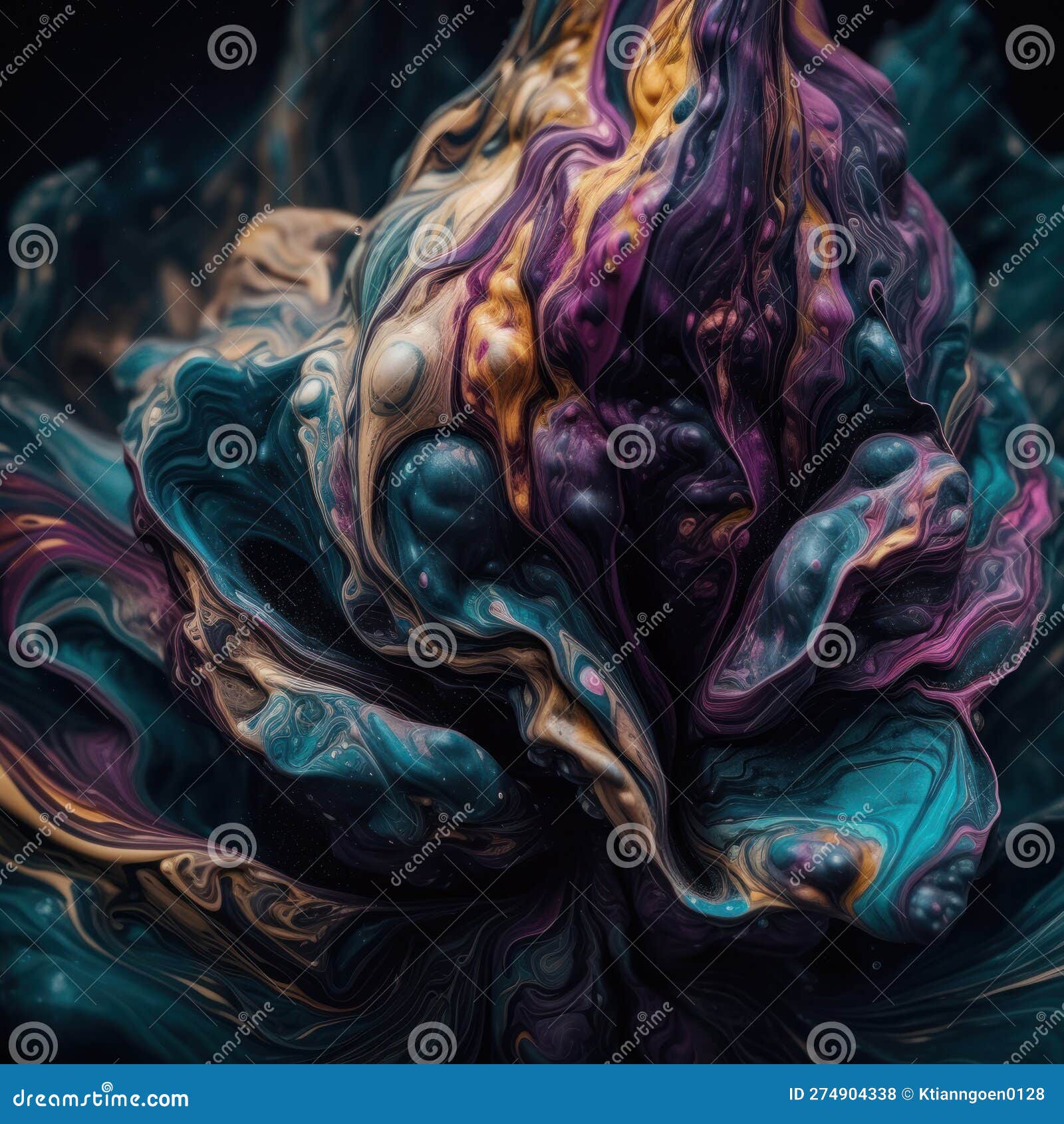 "Inkblot Dreams": a Series of Abstract Images Featuring a Marbled Ink ...