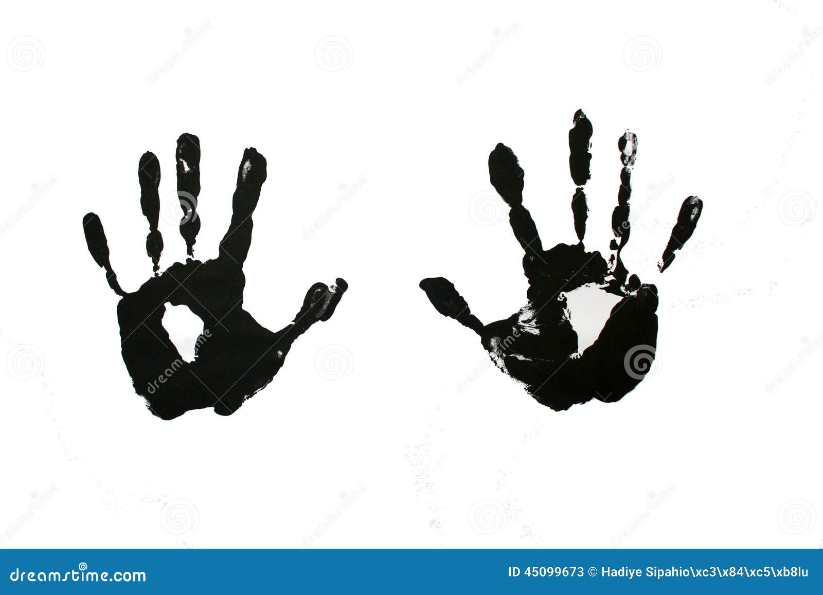 Inked Hand Pair stock image. Image of painted, black - 45099673
