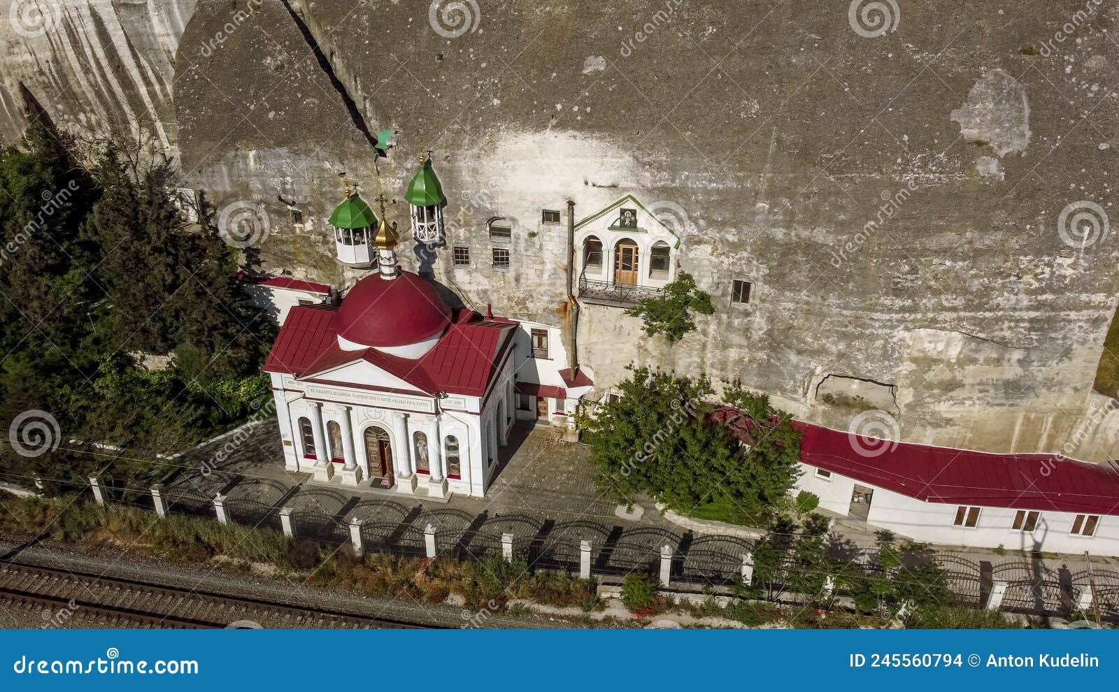 St. Klimentovsky Cave Monastery in the Rock in Inkerman in the Crimea ...