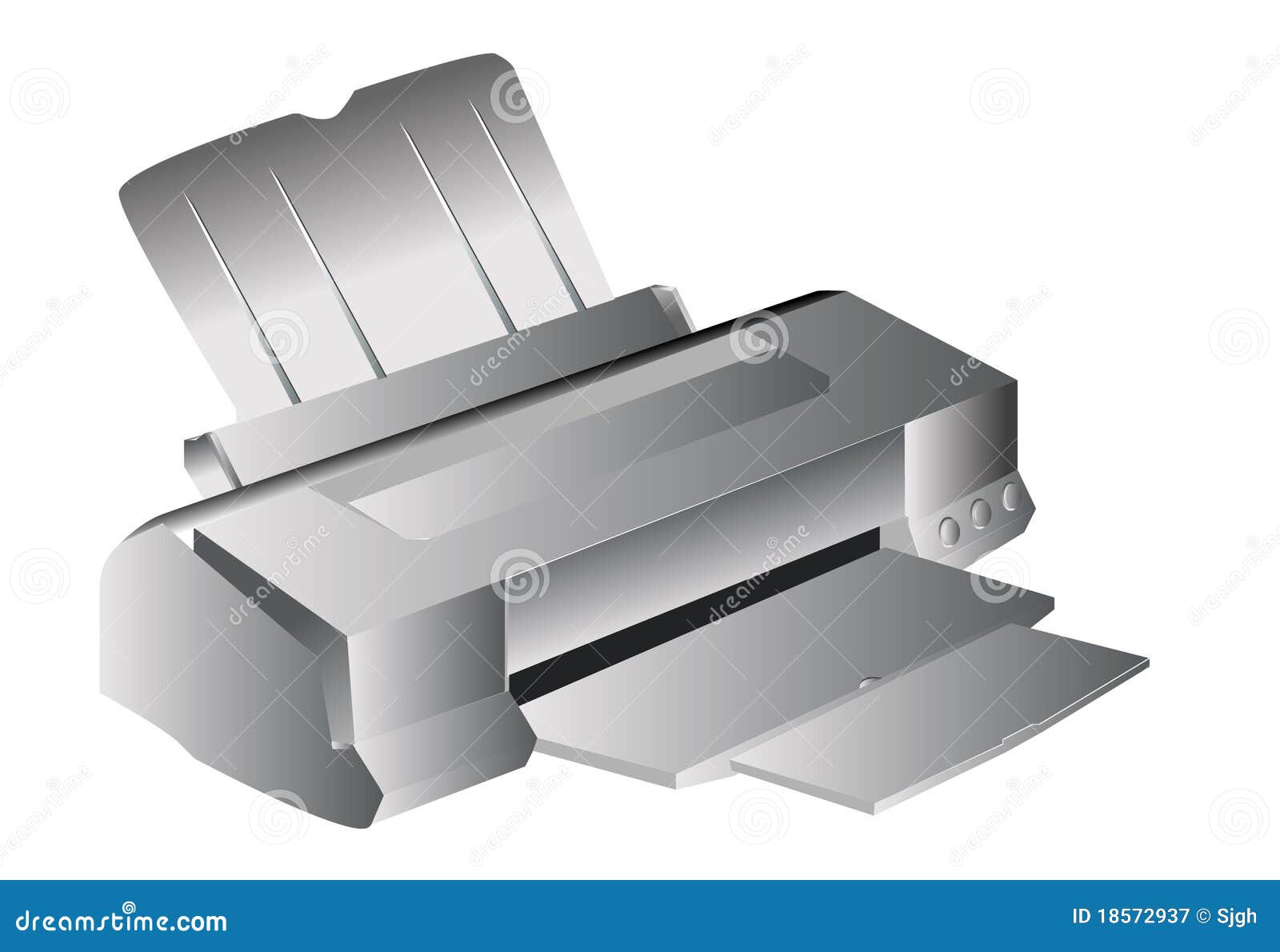 Inkjet Printer Cartoon Vector | CartoonDealer.com #18572937