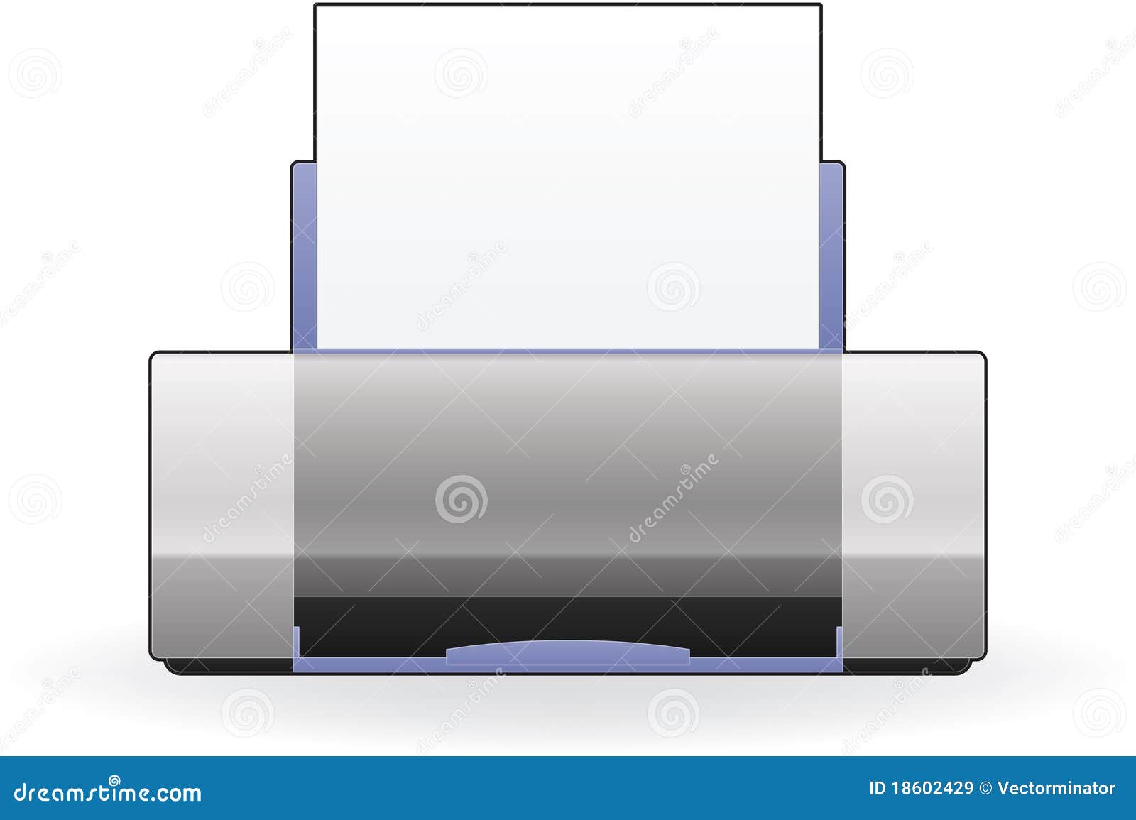 InkJet Printer stock vector. Illustration of color, grey - 18602429