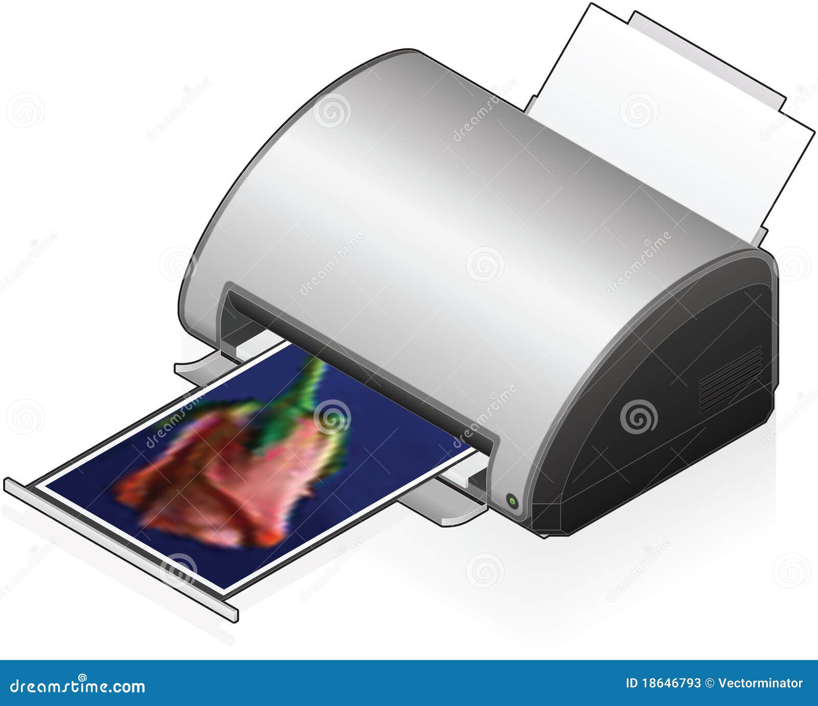 InkJet Printer stock vector. Illustration of black, inkjet - 18646793