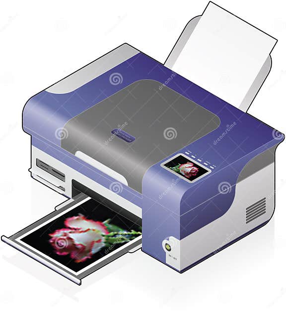 InkJet Printer stock vector. Illustration of symbol, background - 18674722