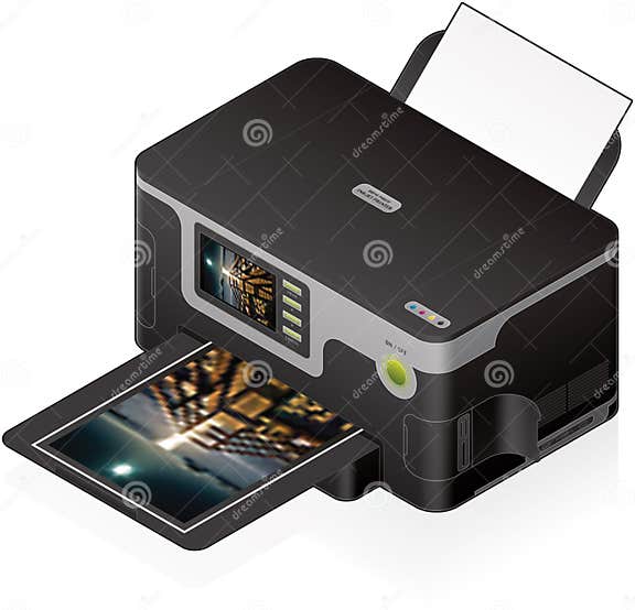 InkJet Printer stock vector. Illustration of symbol, device - 18697614