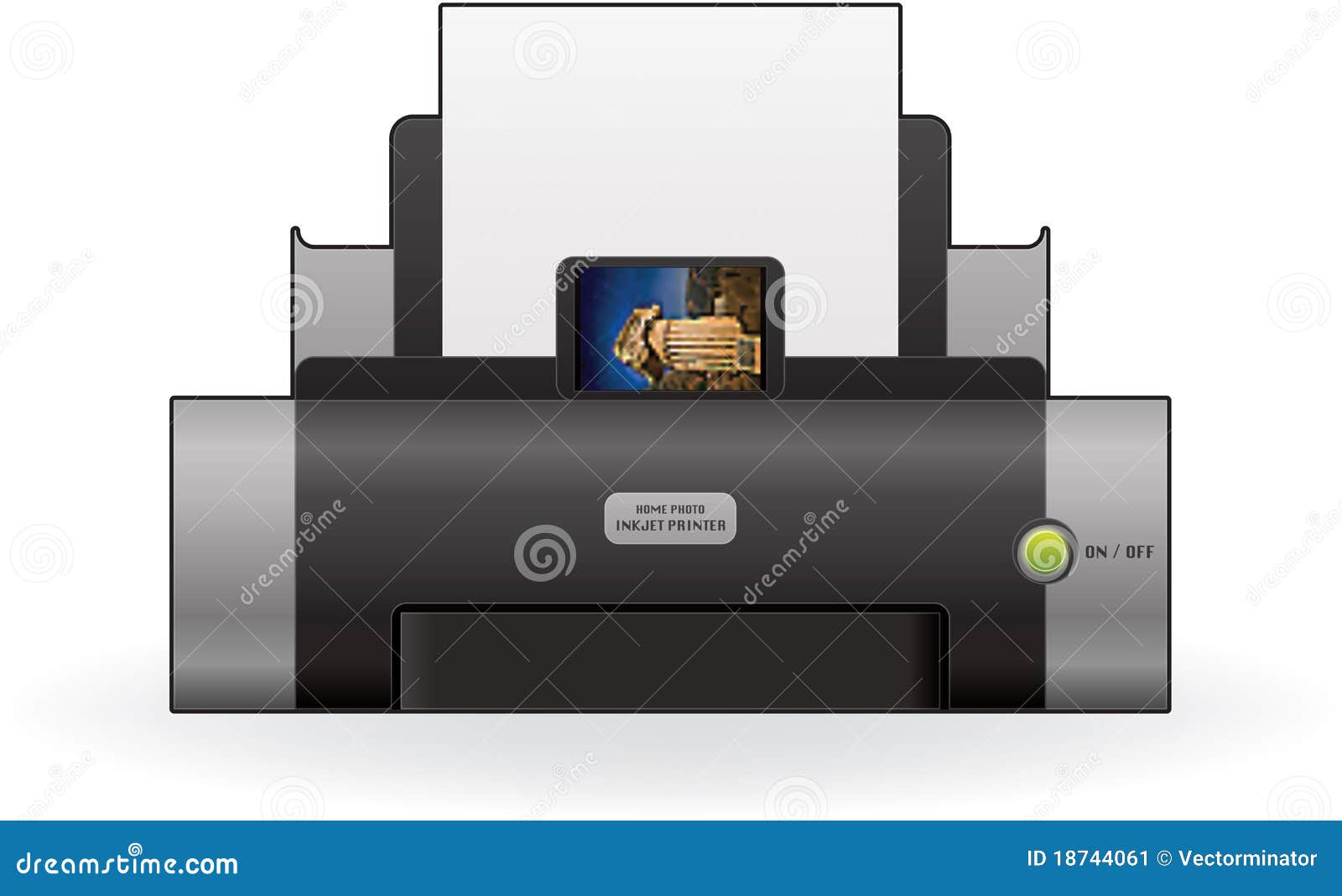 InkJet Printer stock vector. Illustration of inkjet, technology - 18744061