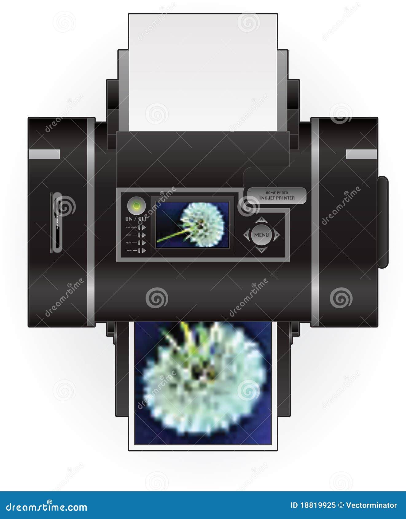 InkJet Printer Cartoon Vector | CartoonDealer.com #18584831