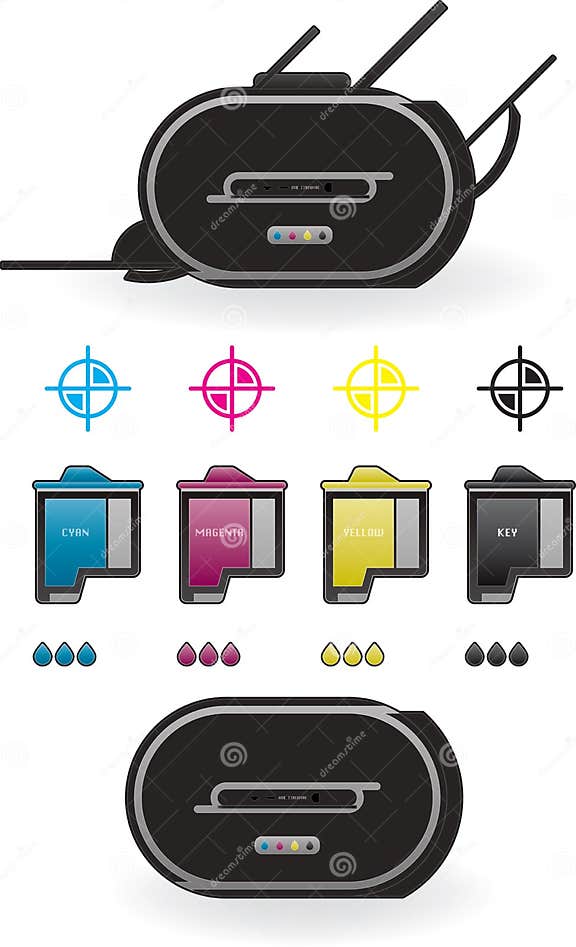 InkJet Printer stock vector. Illustration of symbol, printing - 18819938