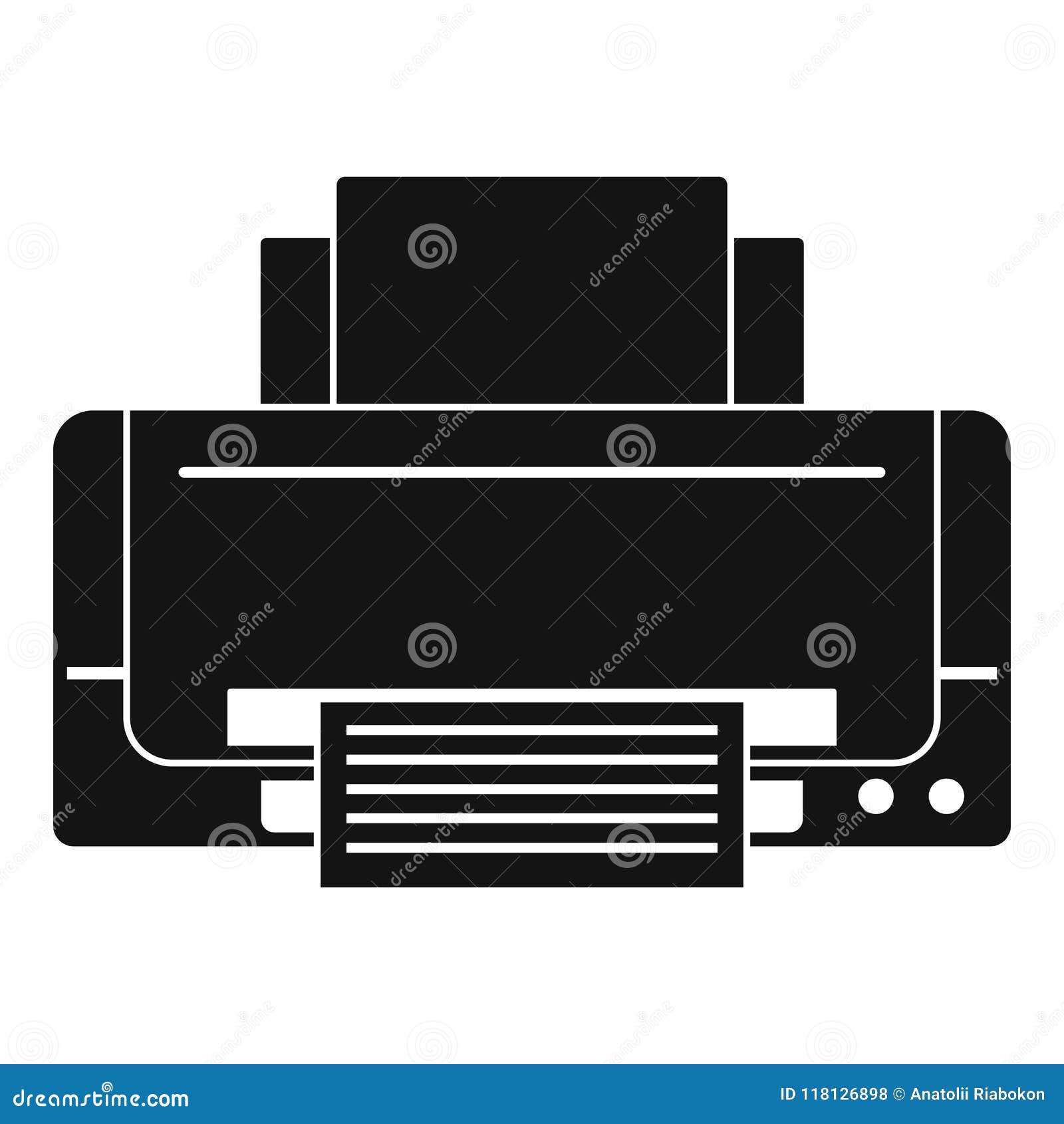 Inkjet Printer Icon, Simple Style Stock Vector - Illustration of paper ...