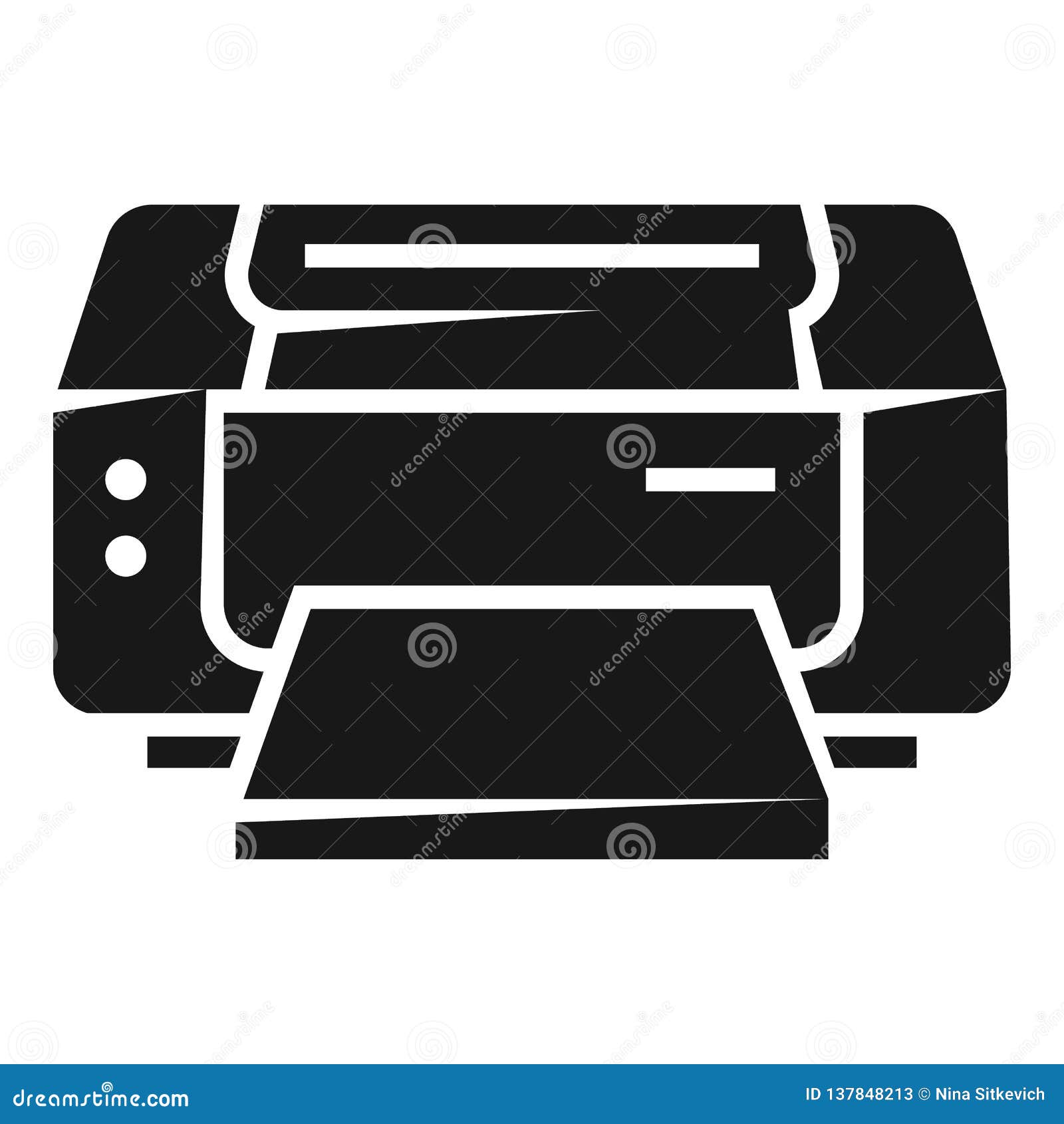 Inkjet Printer Icon, Simple Style Stock Vector - Illustration of icon ...