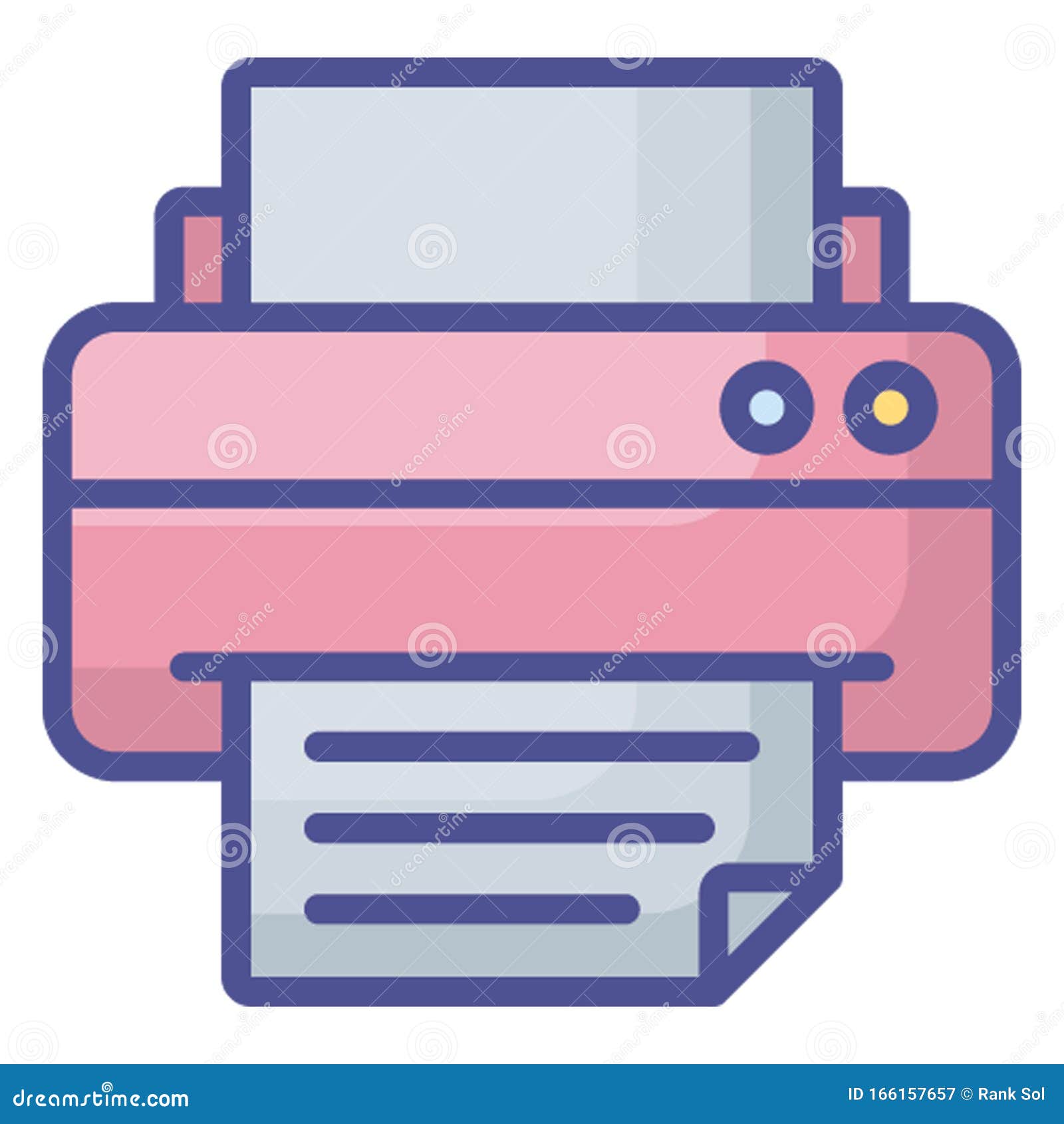 Inkjet Printer Isolated Vector Icon Fully Editable Stock Illustration ...