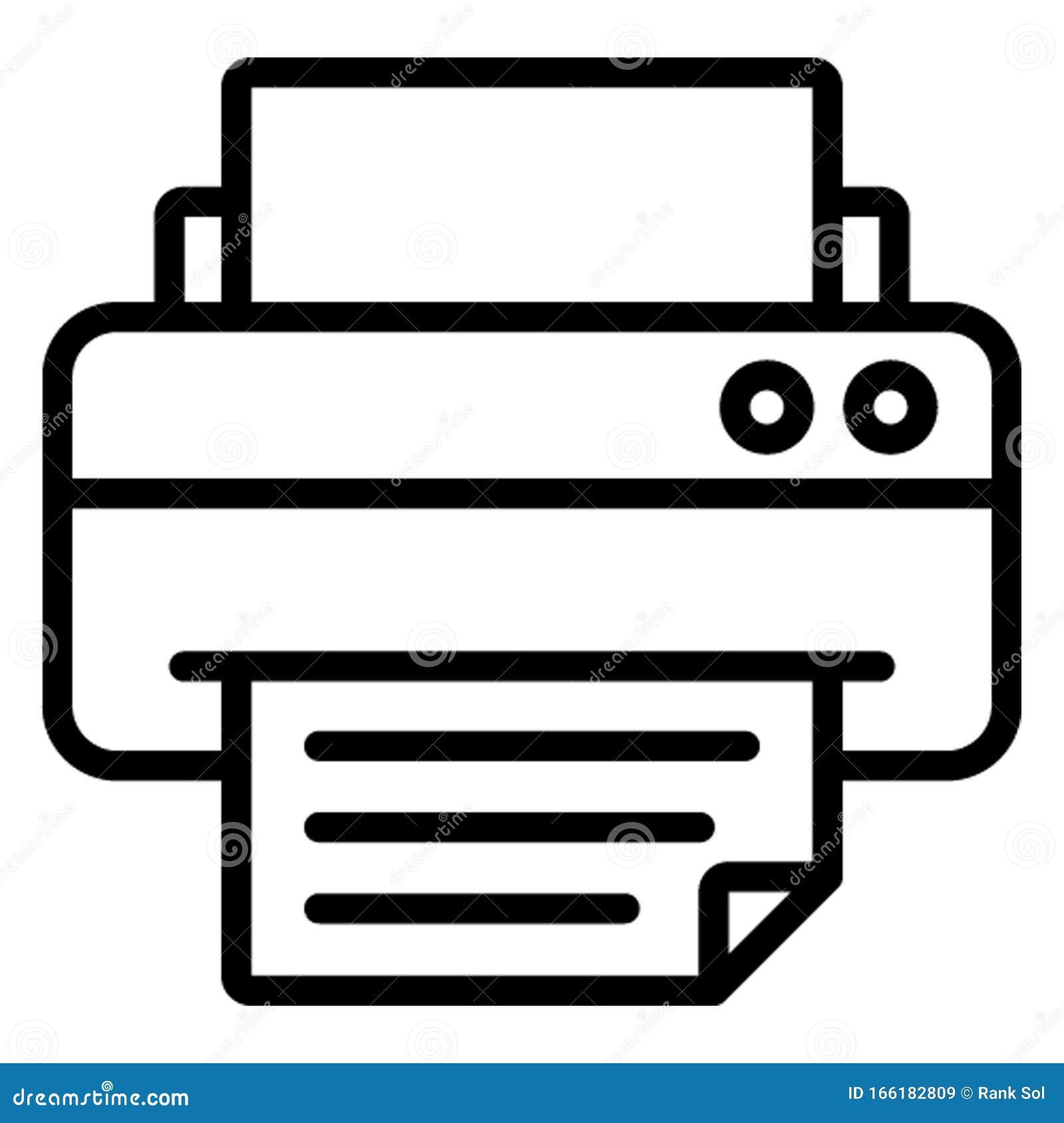 Inkjet Printer Isolated Vector Icon Fully Editable Stock Vector ...