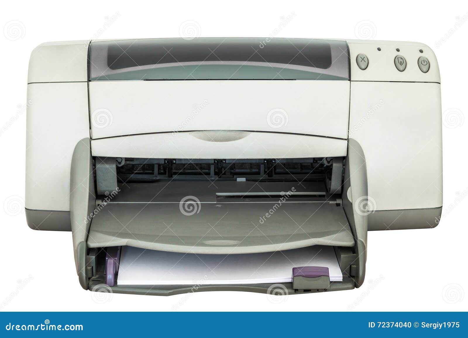 Inkjet Printer Isolated on White Background Stock Photo - Image of ...