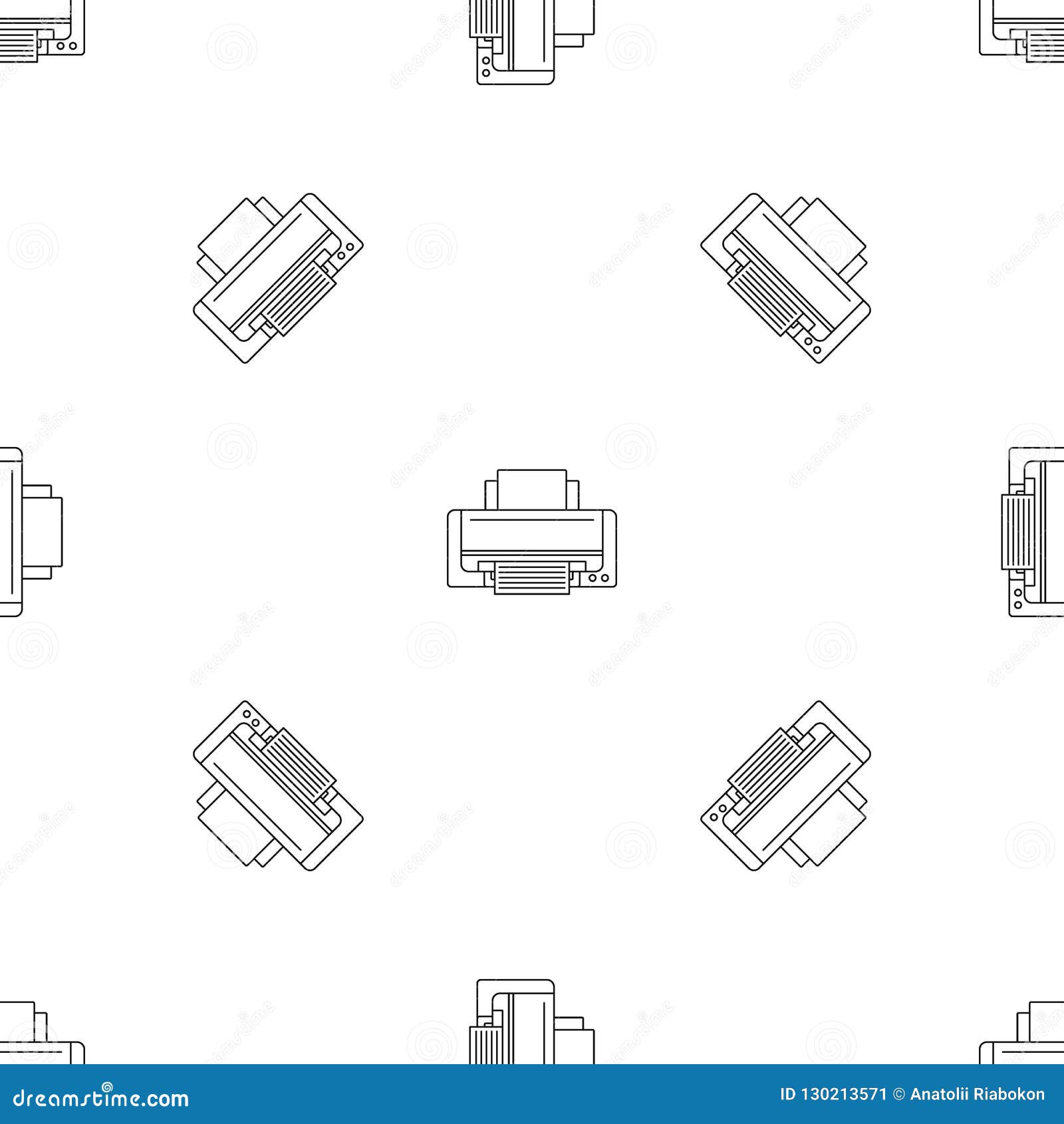 Inkjet Printer Pattern Seamless Vector Stock Vector - Illustration of ...