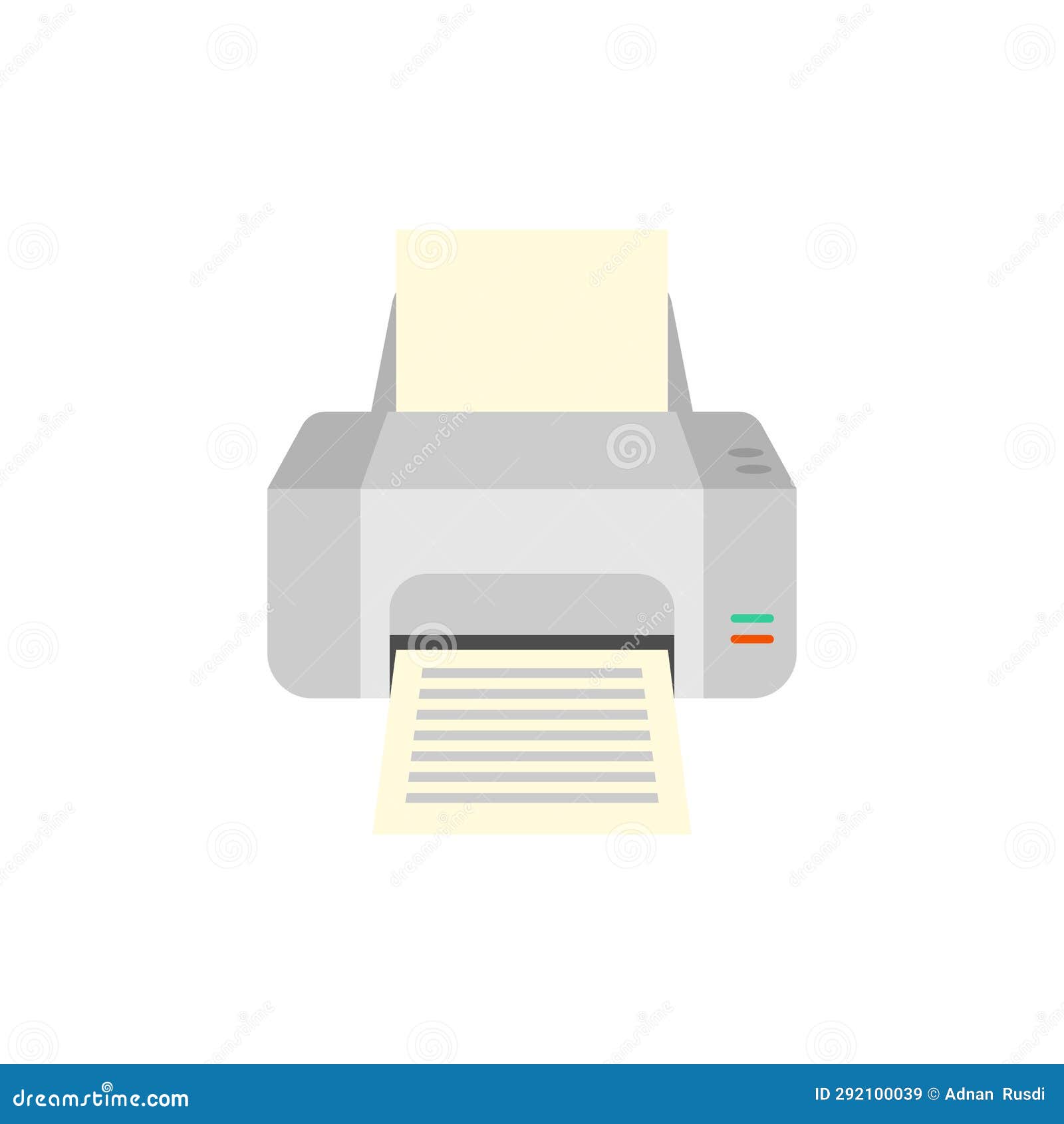 Inkjet Printer Vector Design Illustration Isoalted on White Background ...