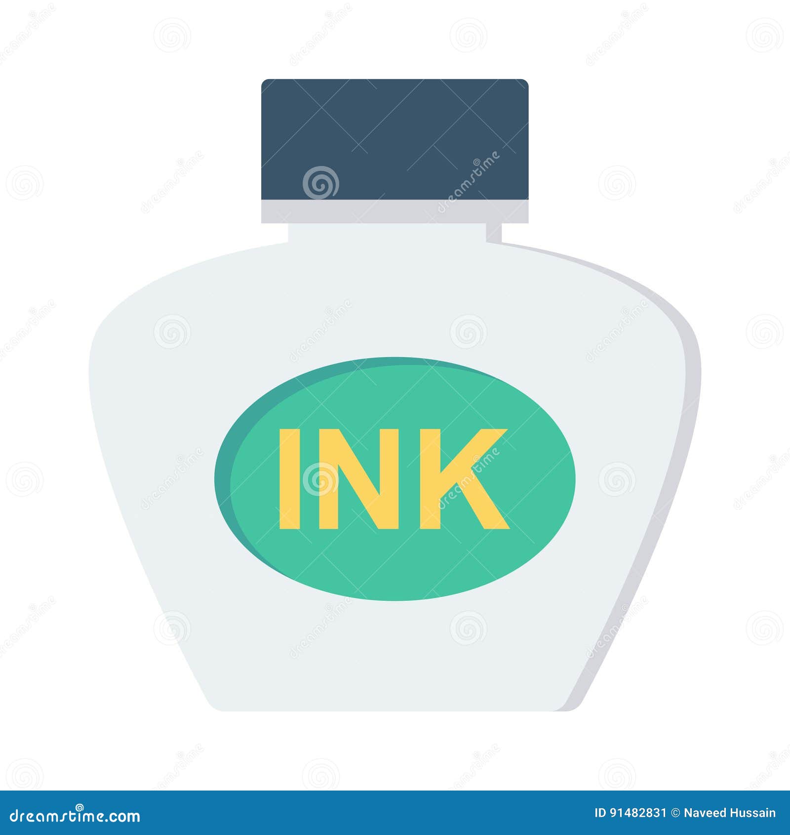 Inkpot Icon stock illustration. Illustration of inkpot - 91482831